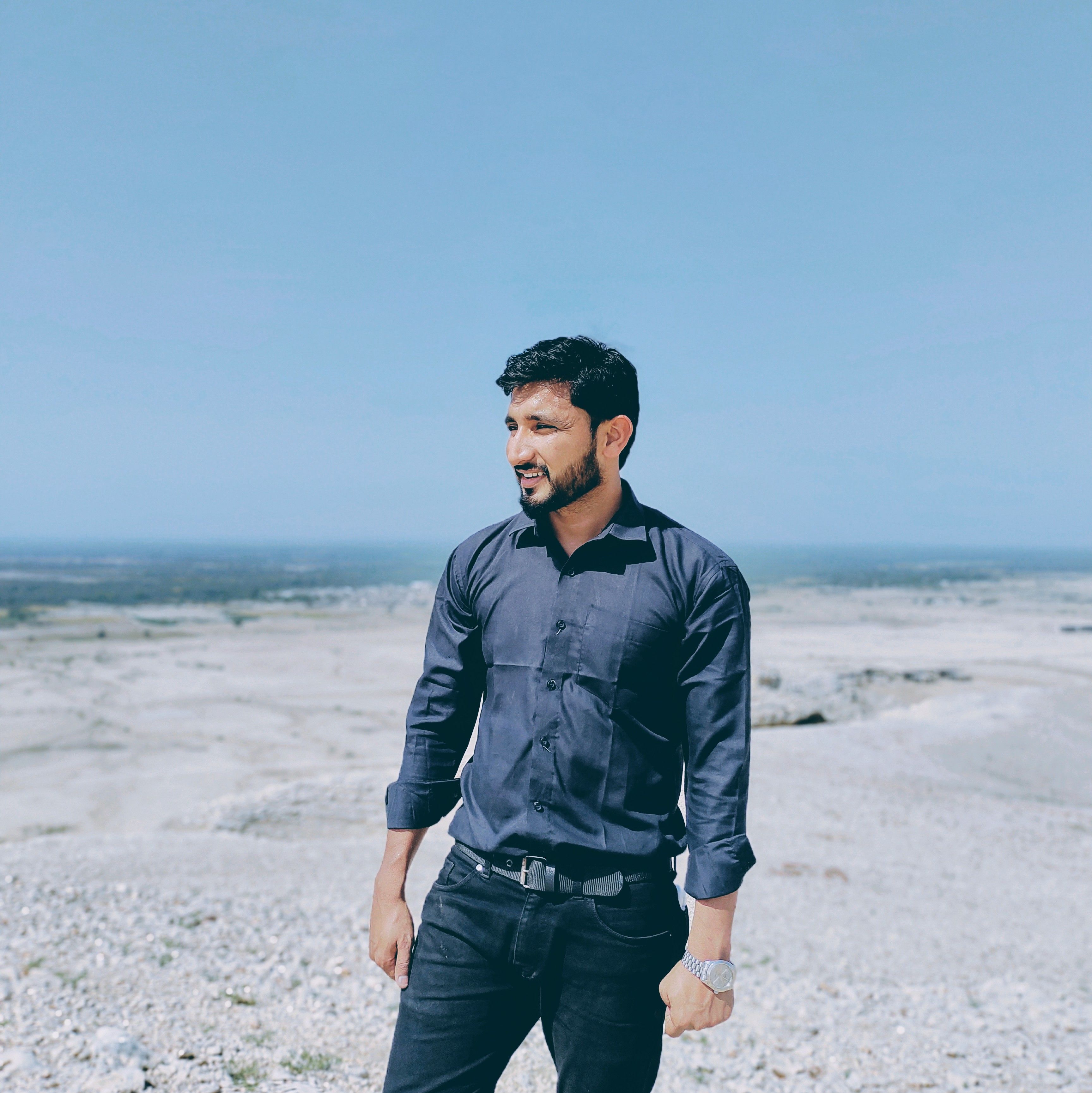 Man Walking Towards Sea · Free Stock Photo