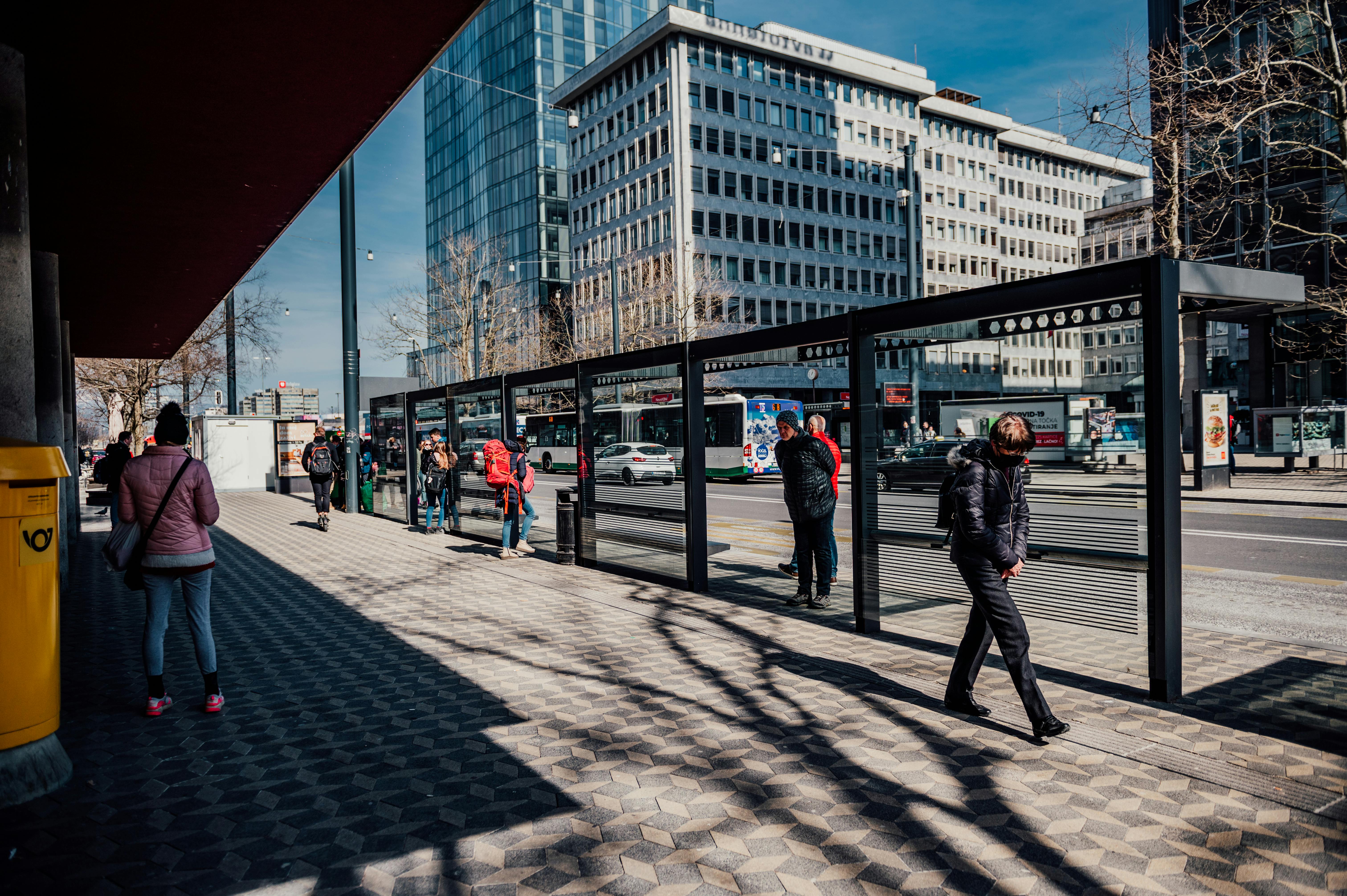 People Walking on Sidewalk · Free Stock Photo