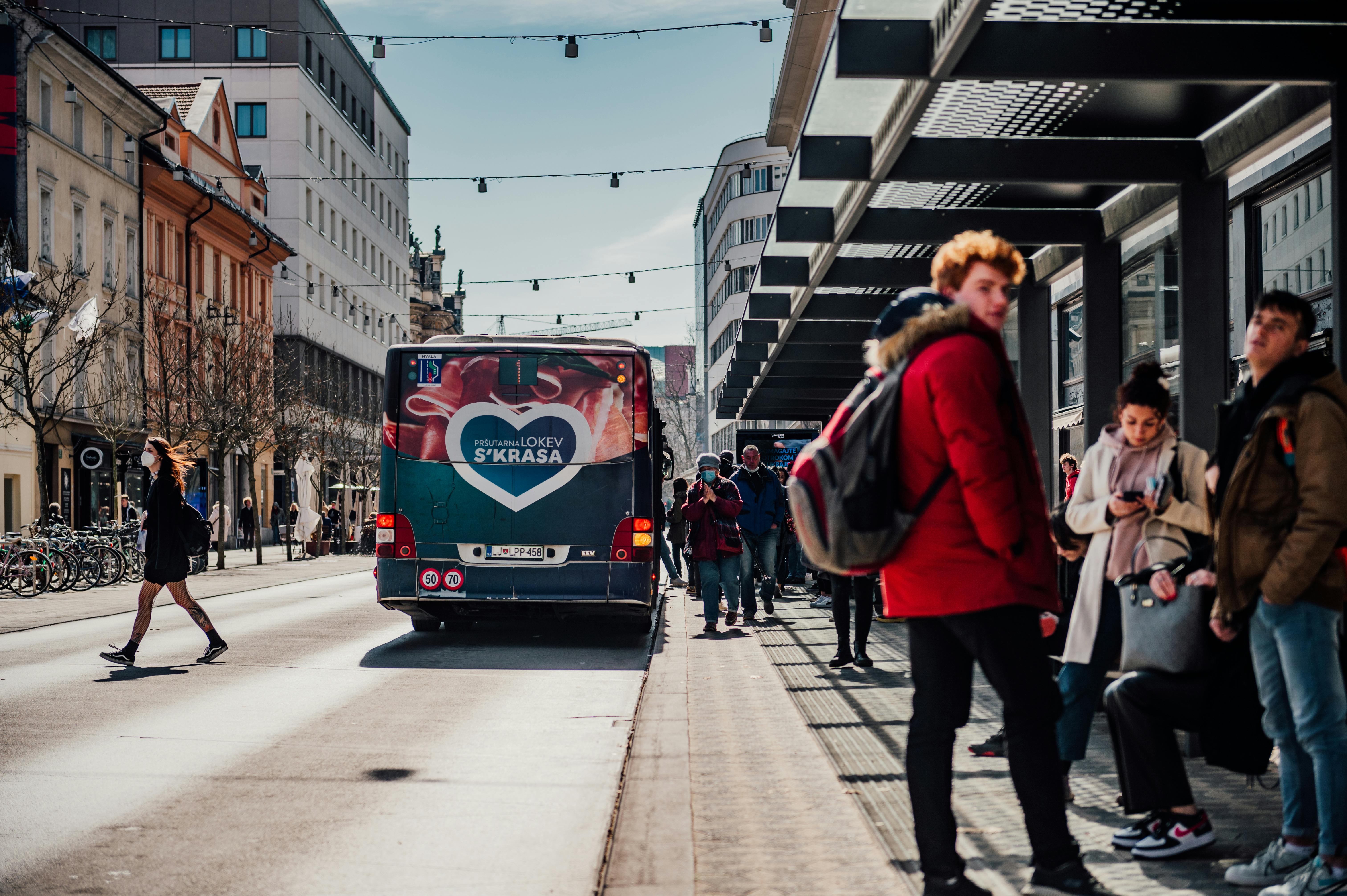 People Standing on Bus Stop · Free Stock Photo
