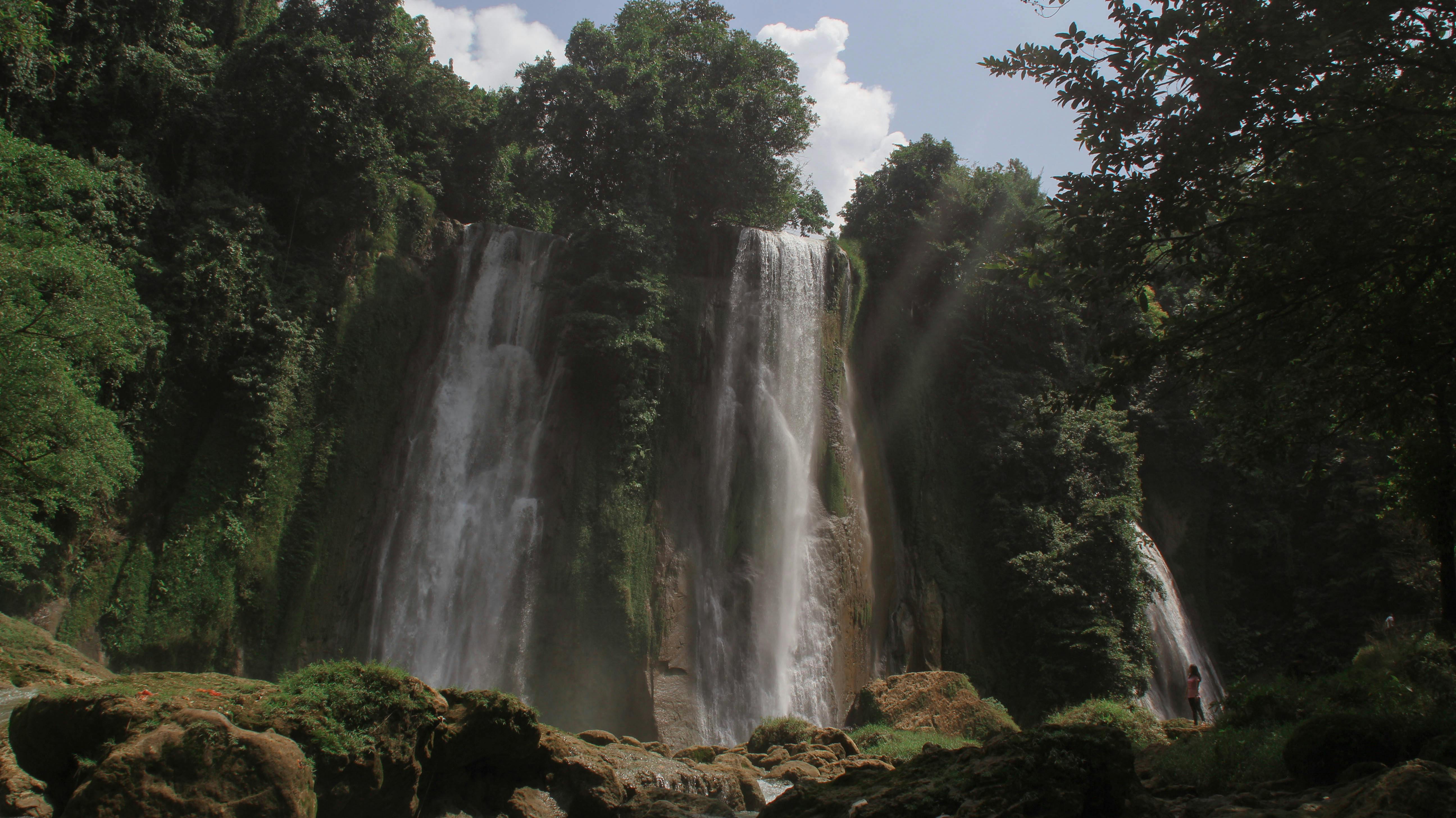 A Water Falls In A Mountain Forest · Free Stock Photo