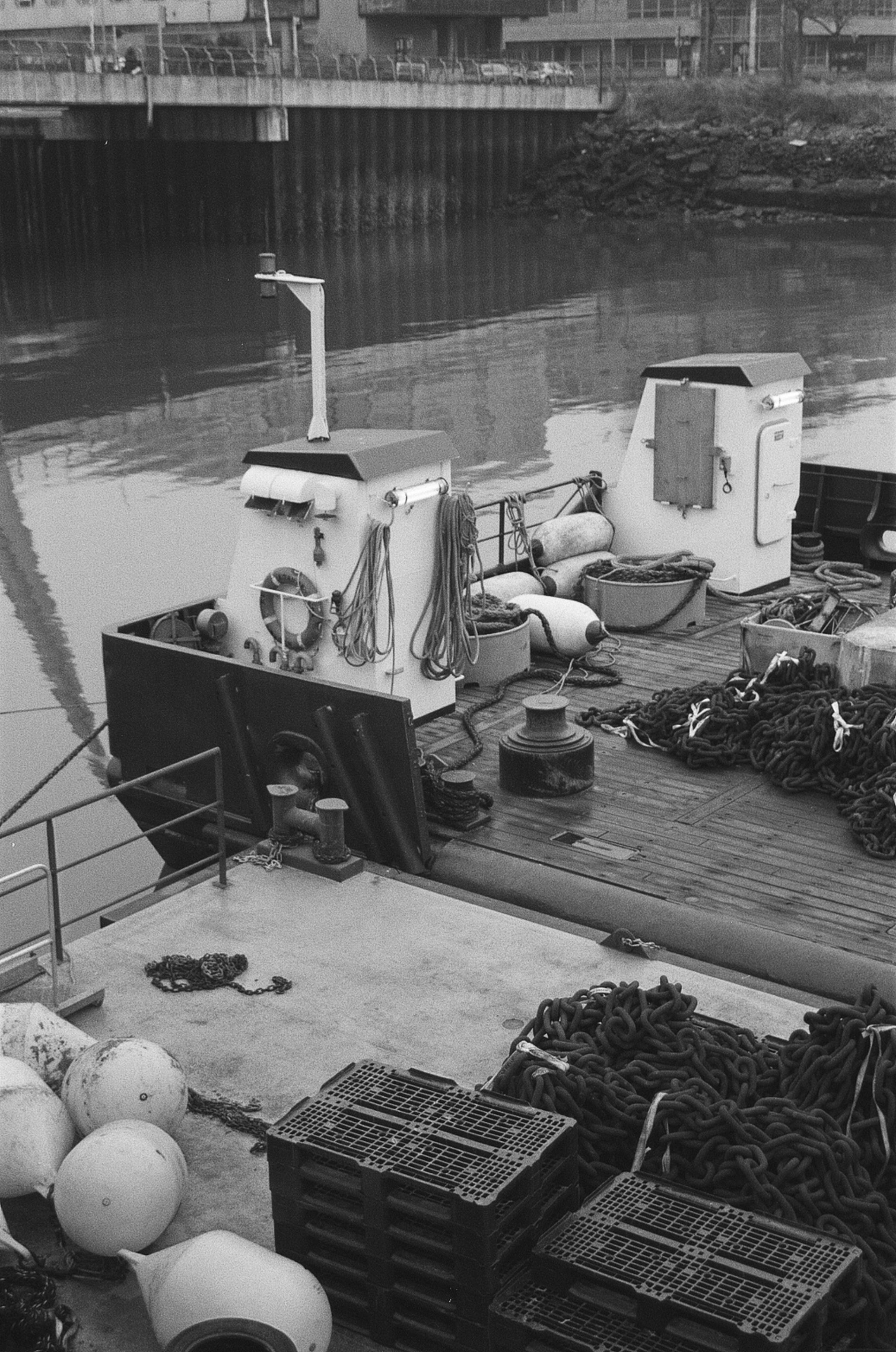 Grayscale Photography of a Boat Near the Lake · Free Stock Photo