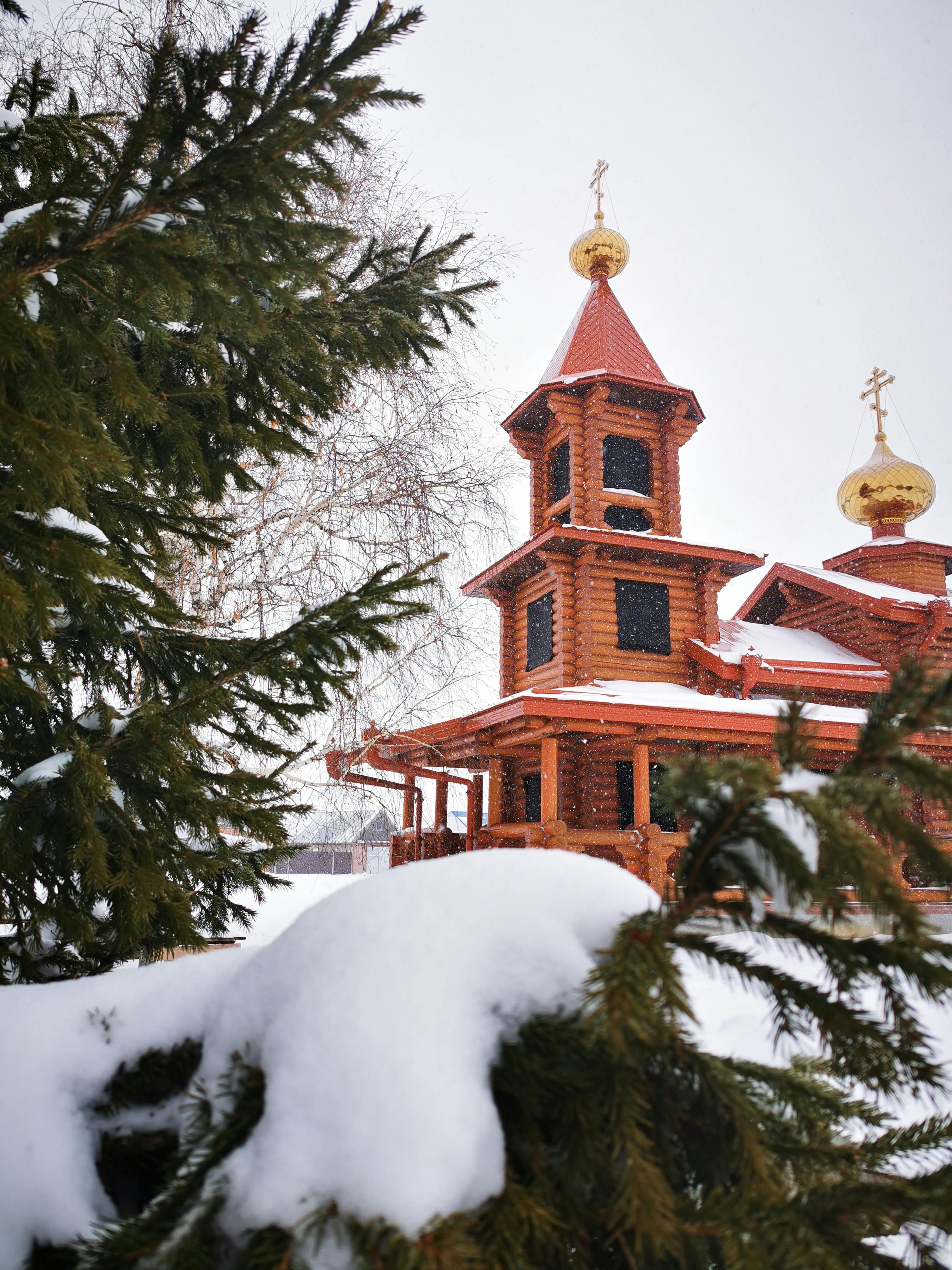 Photo of a Church in Winter · Free Stock Photo