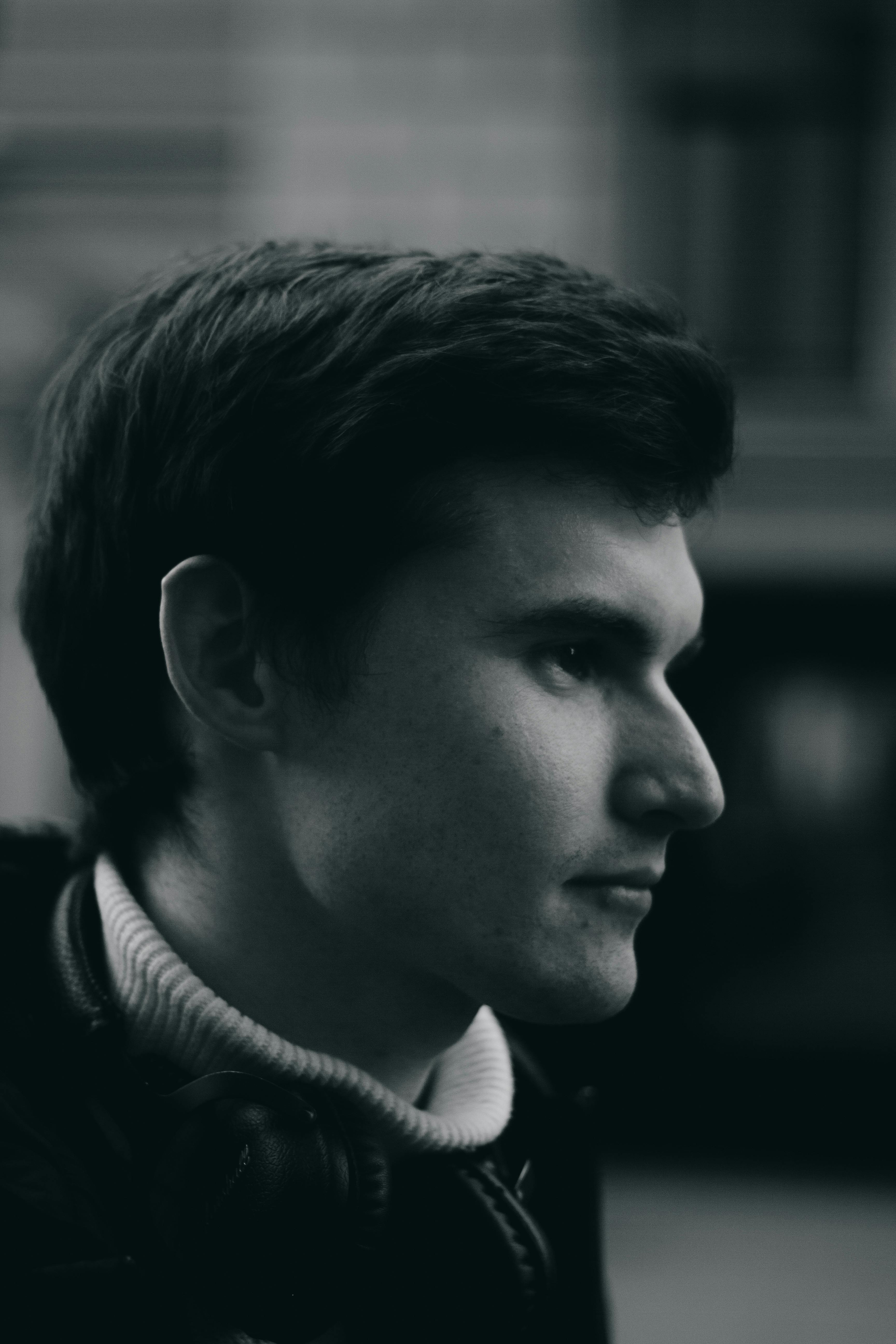 Close Up Photo of a Man Looking Afar · Free Stock Photo