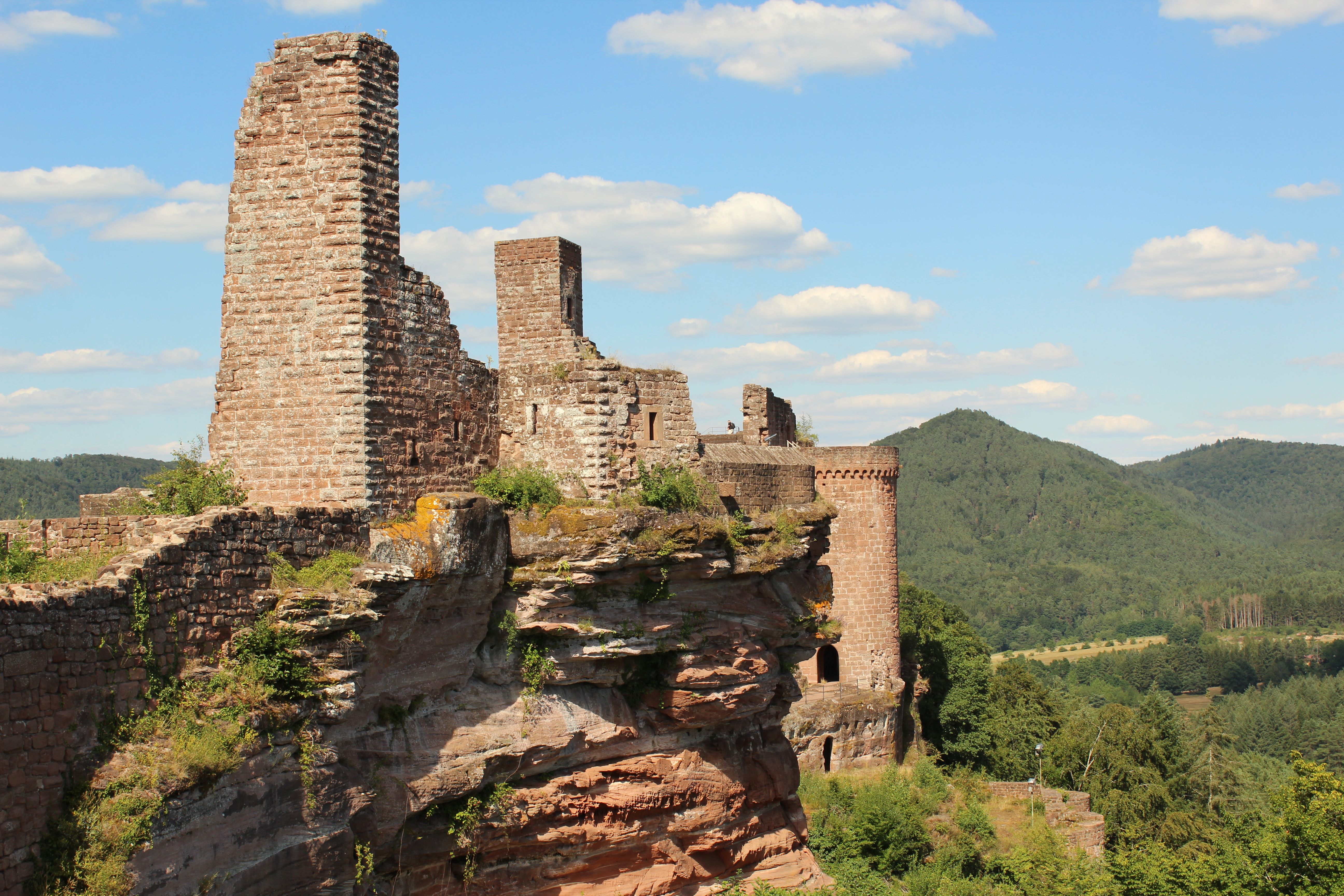Ruins of Castle and Forest on Hills · Free Stock Photo