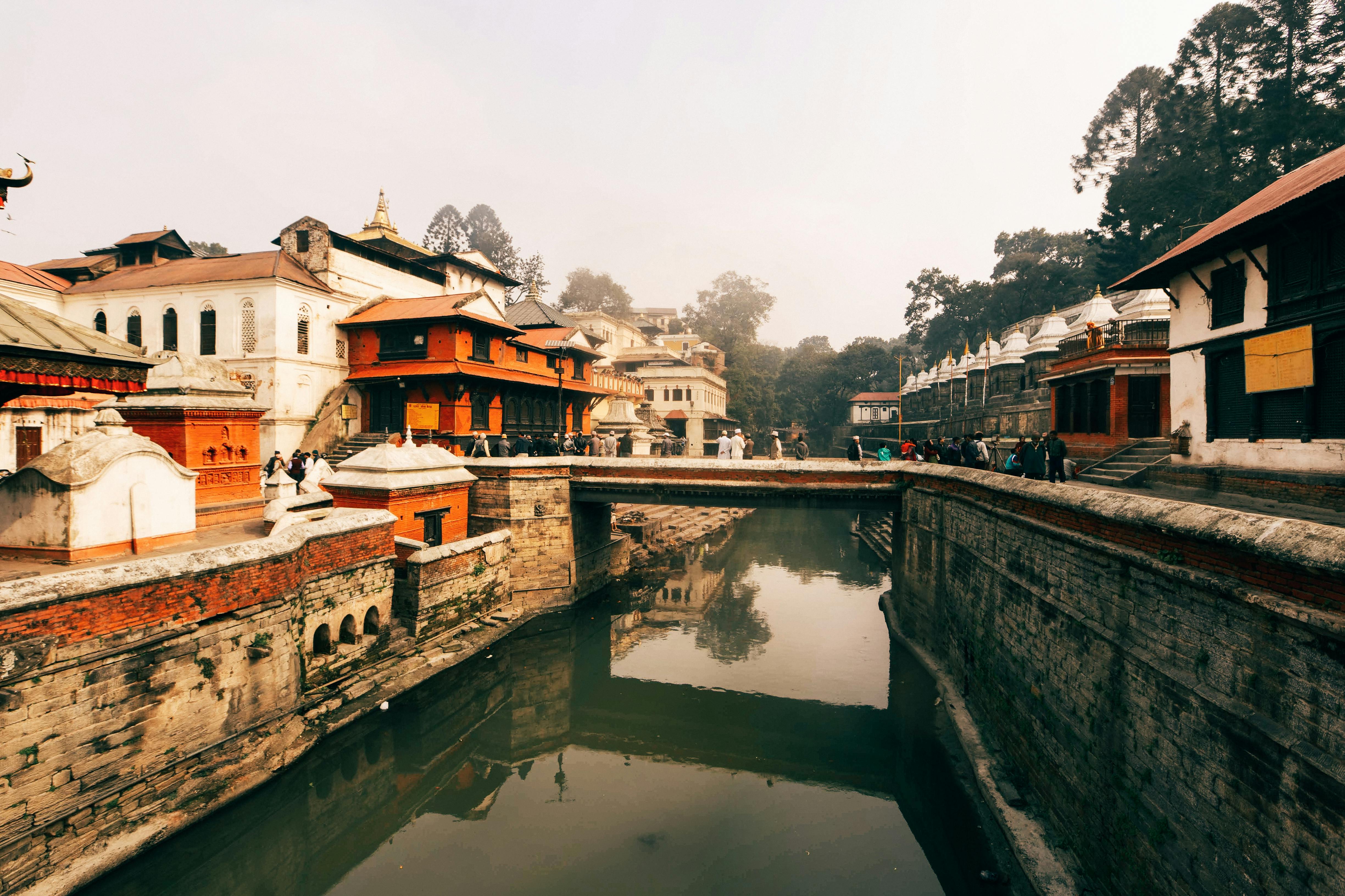 Bridge Over the Bagmati River in the Pashupatinath Temple Complex ...
