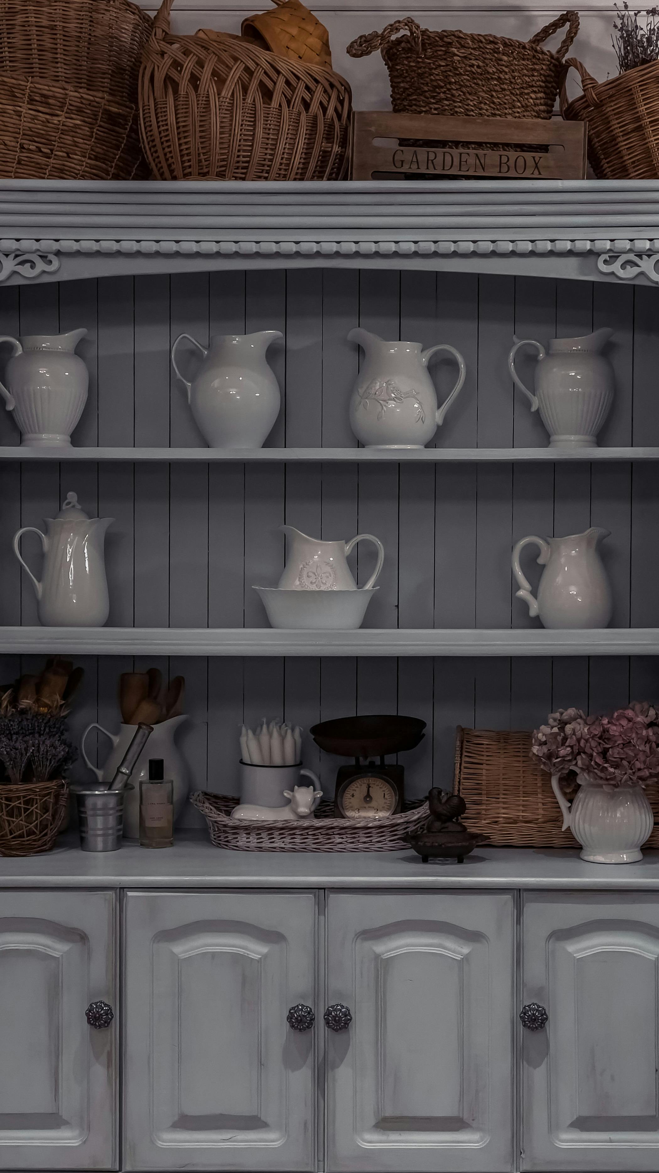 Porcelain Set on Shelves · Free Stock Photo