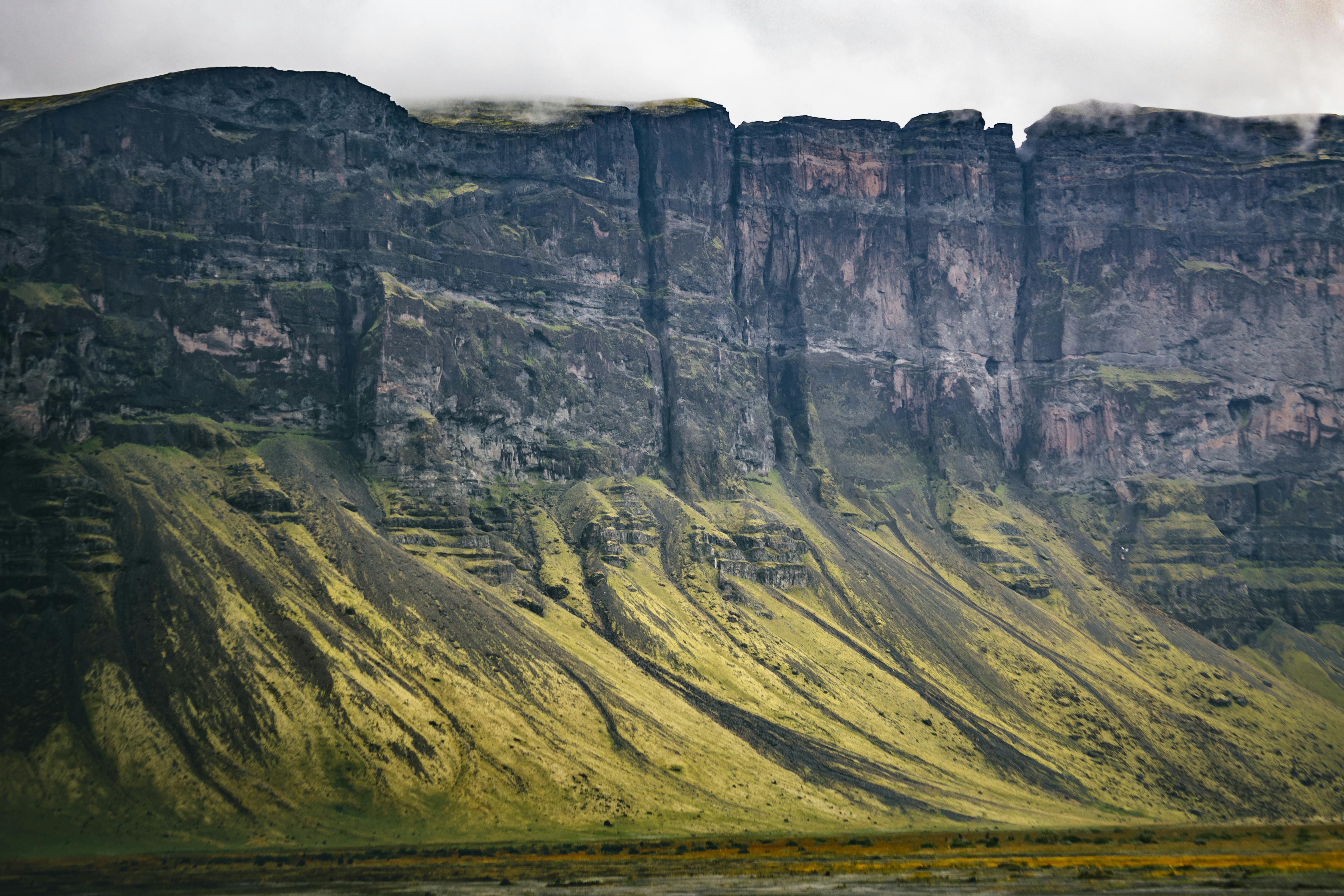 Stone Cliff with Fog on top · Free Stock Photo