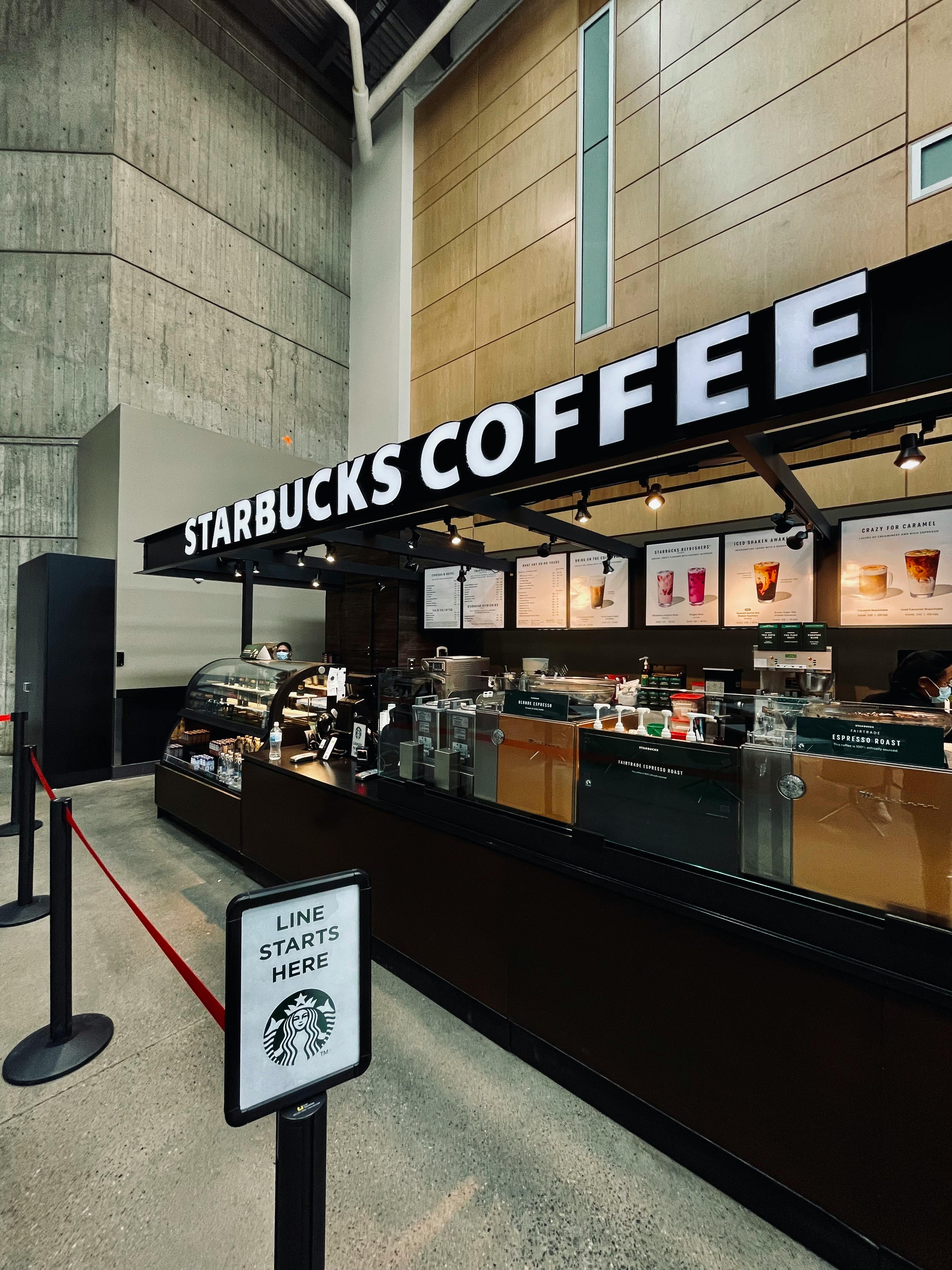 Starbucks Coffee in a Modern Building · Free Stock Photo