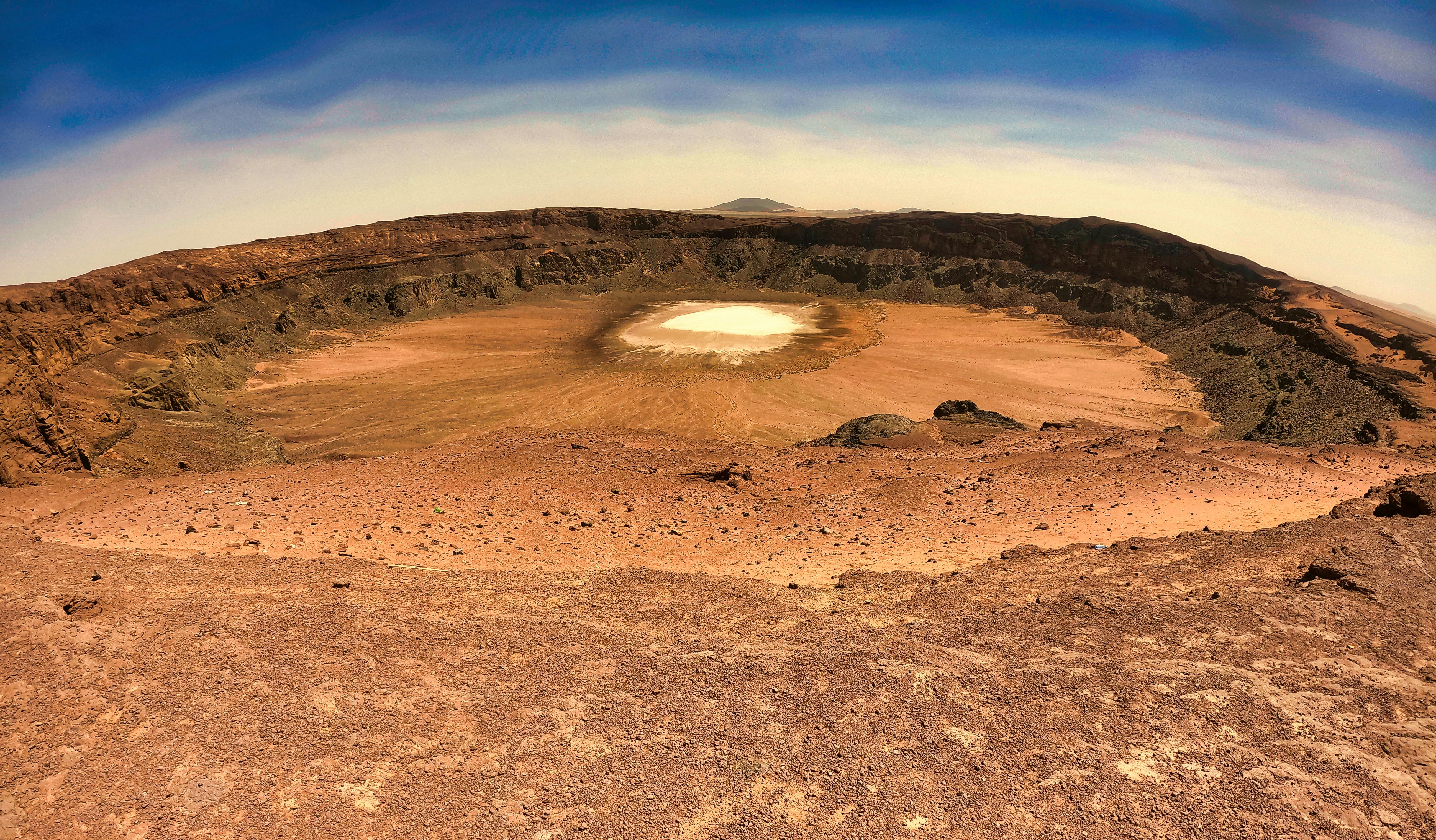 A Brown Volcano Under Blue Sky · Free Stock Photo