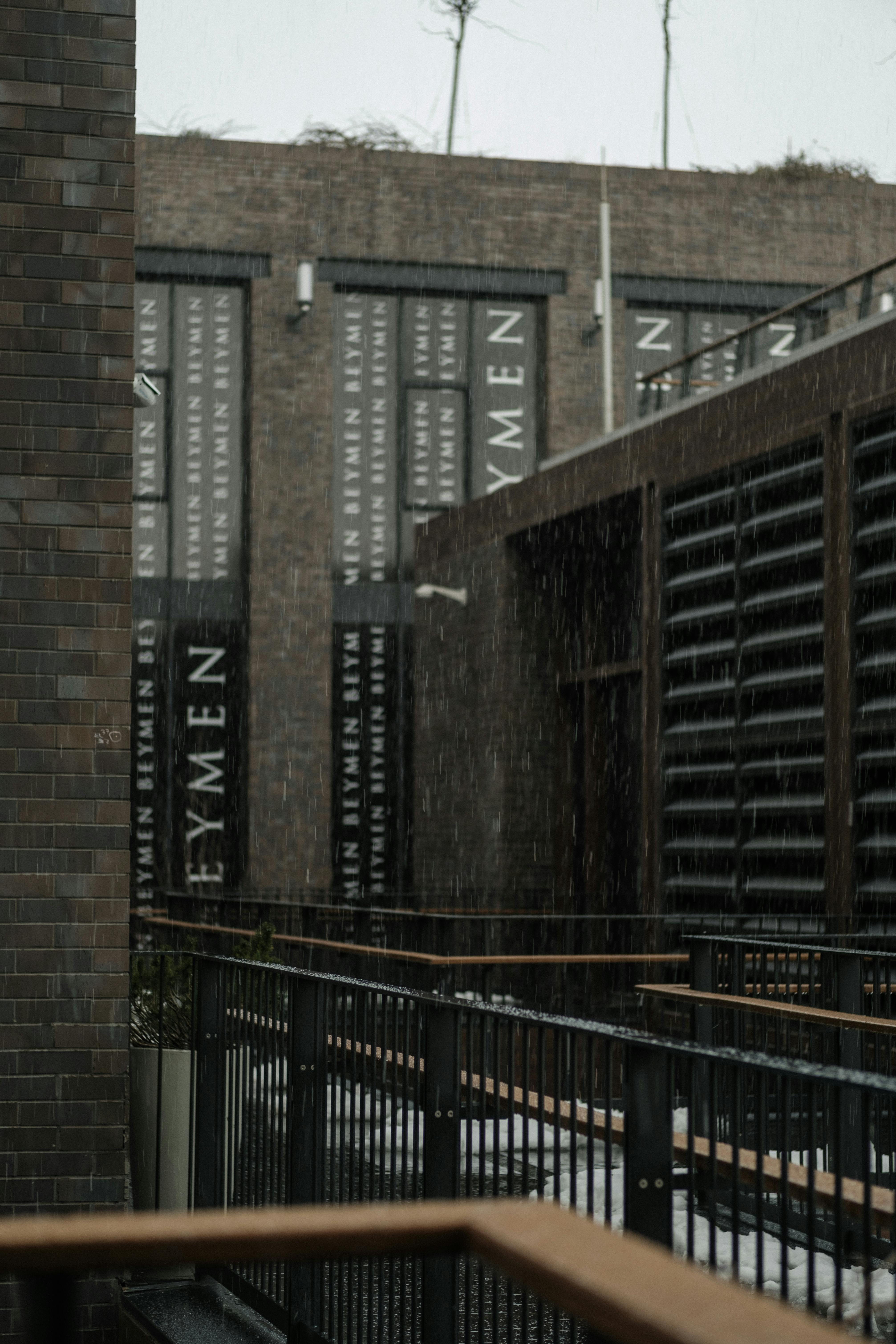 Snow on Buildings Terraces · Free Stock Photo