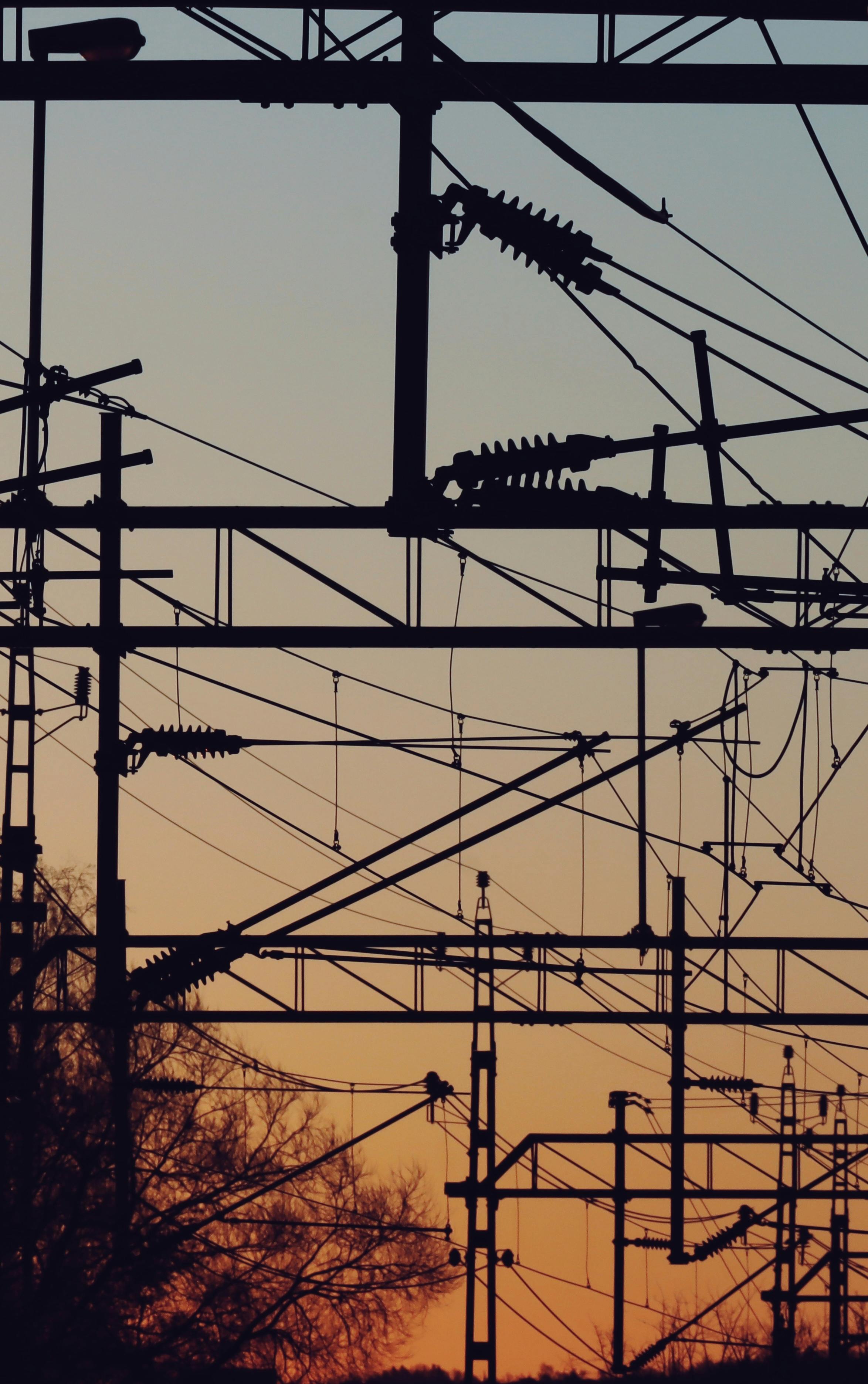 Silhouette of Electric Posts · Free Stock Photo