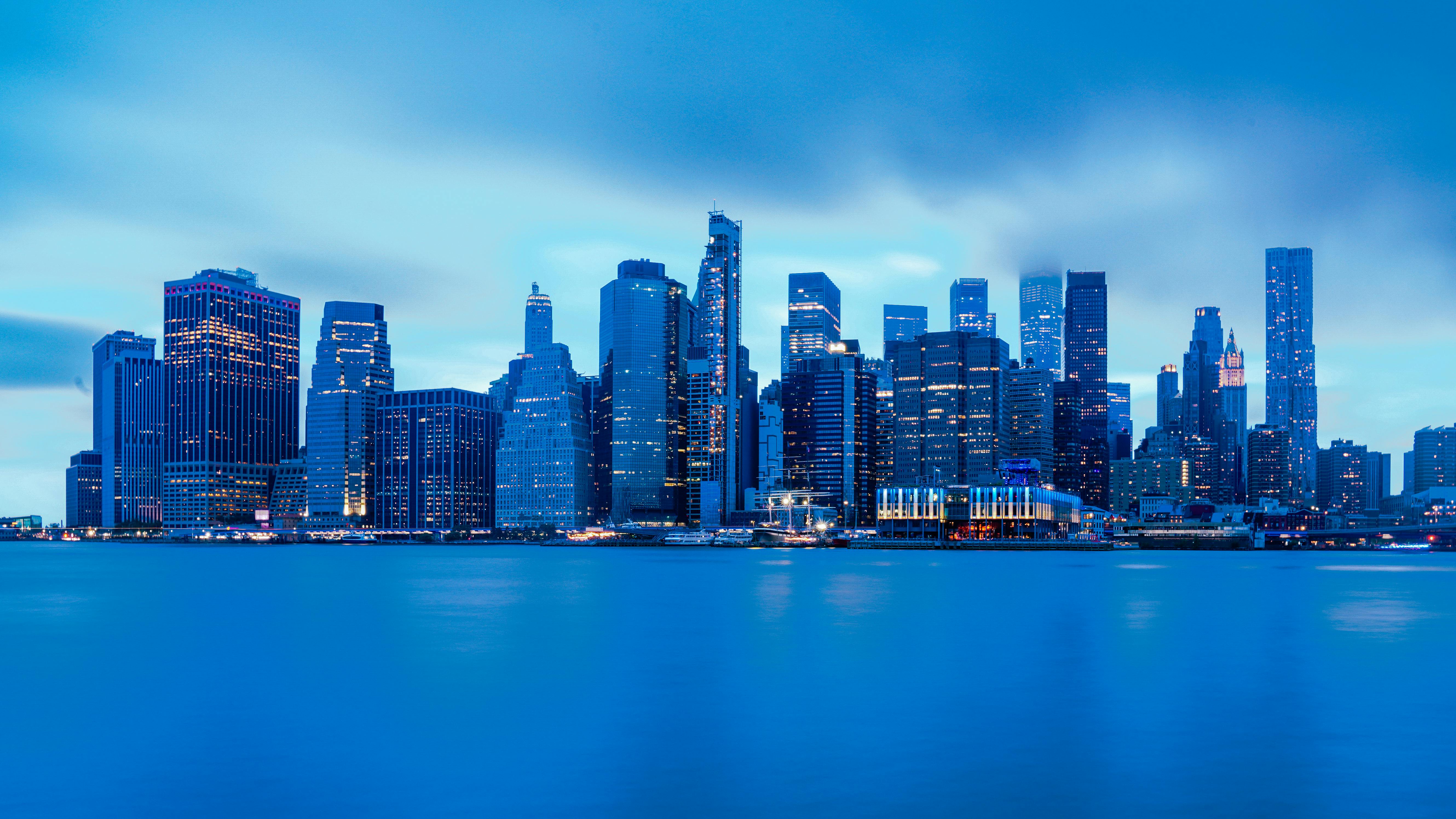 City Skyline Across the Ocean · Free Stock Photo