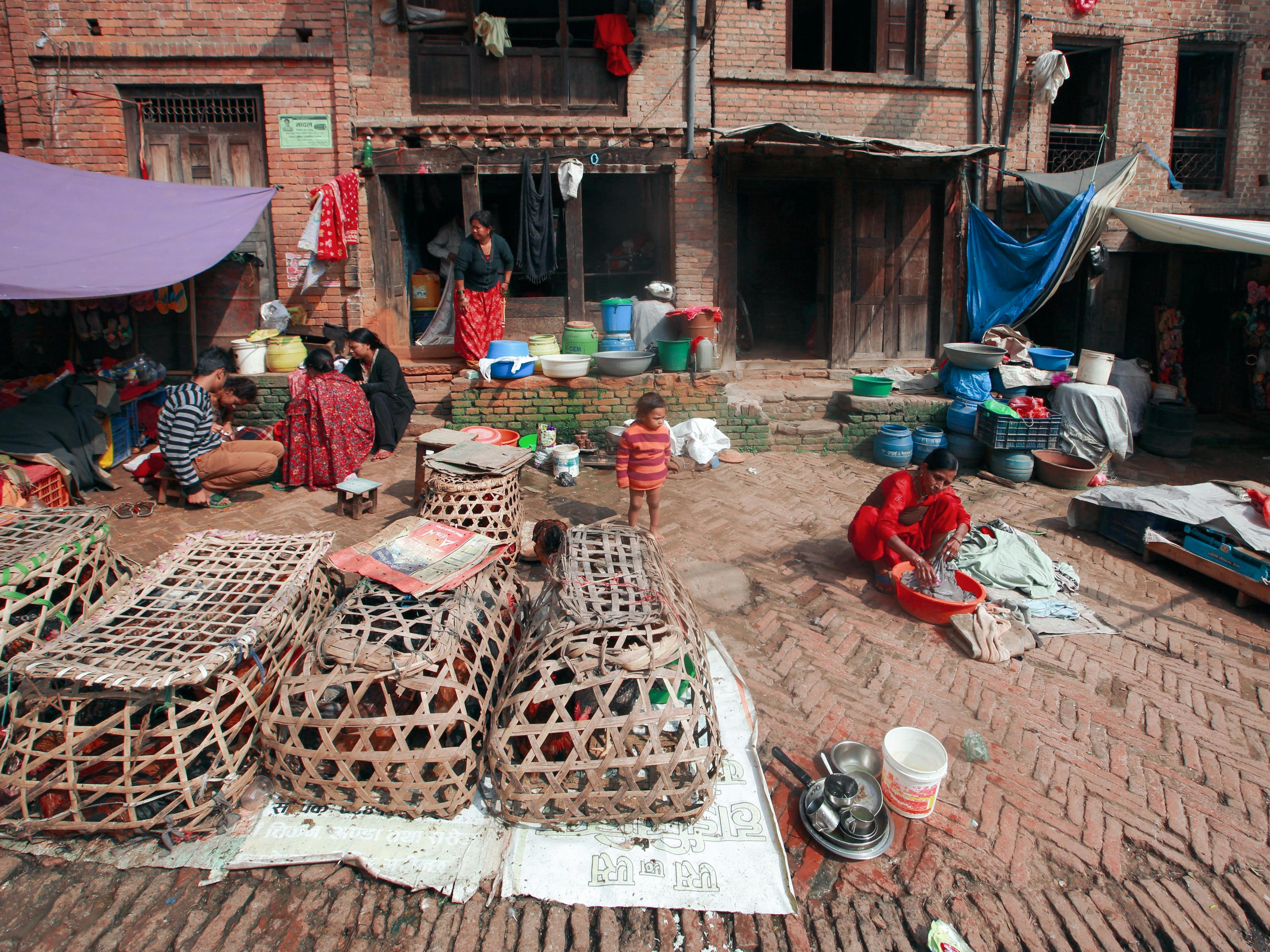 Small Market Square in Rural Village · Free Stock Photo