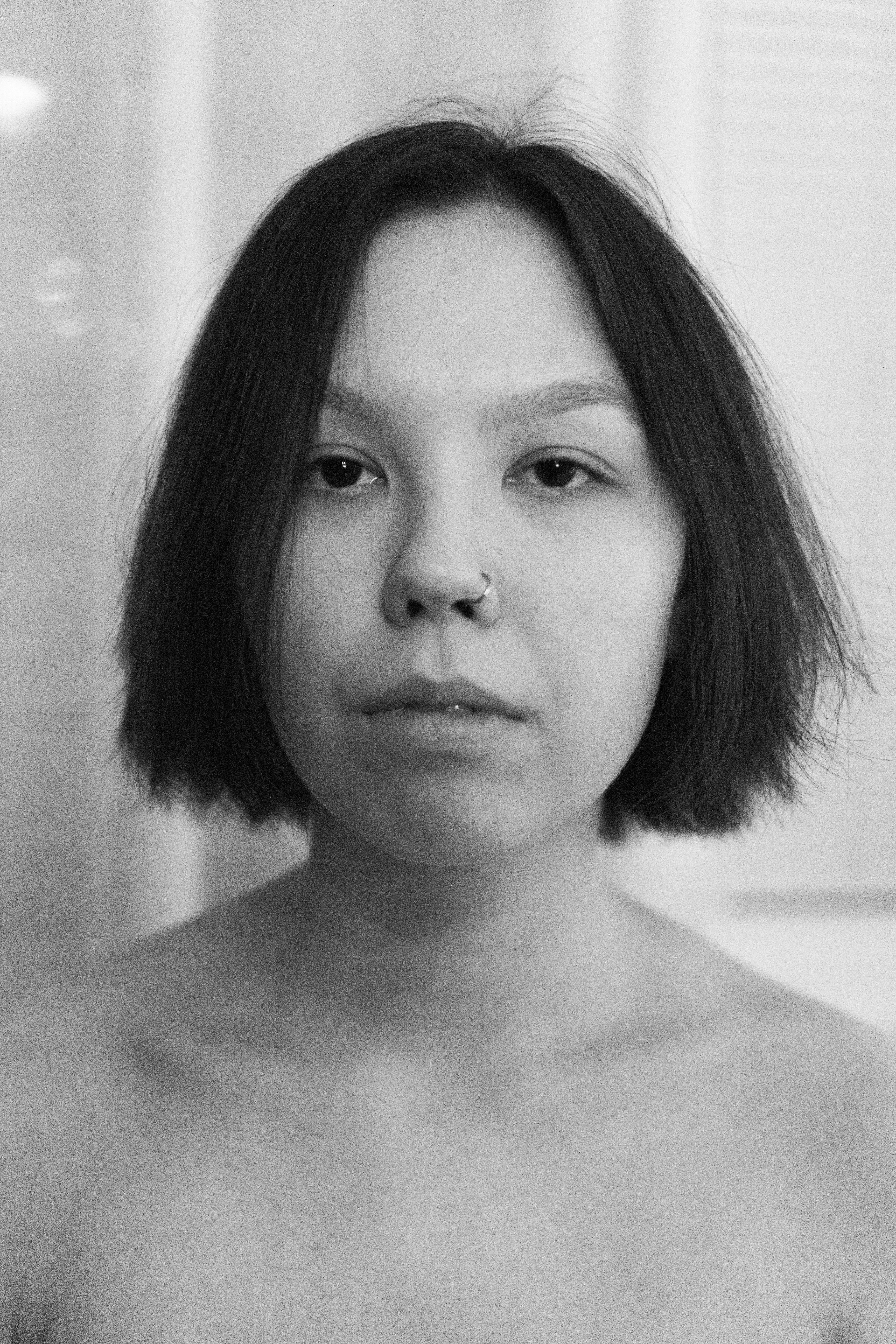 Portrait of Shirtless Woman with Short Hair · Free Stock Photo
