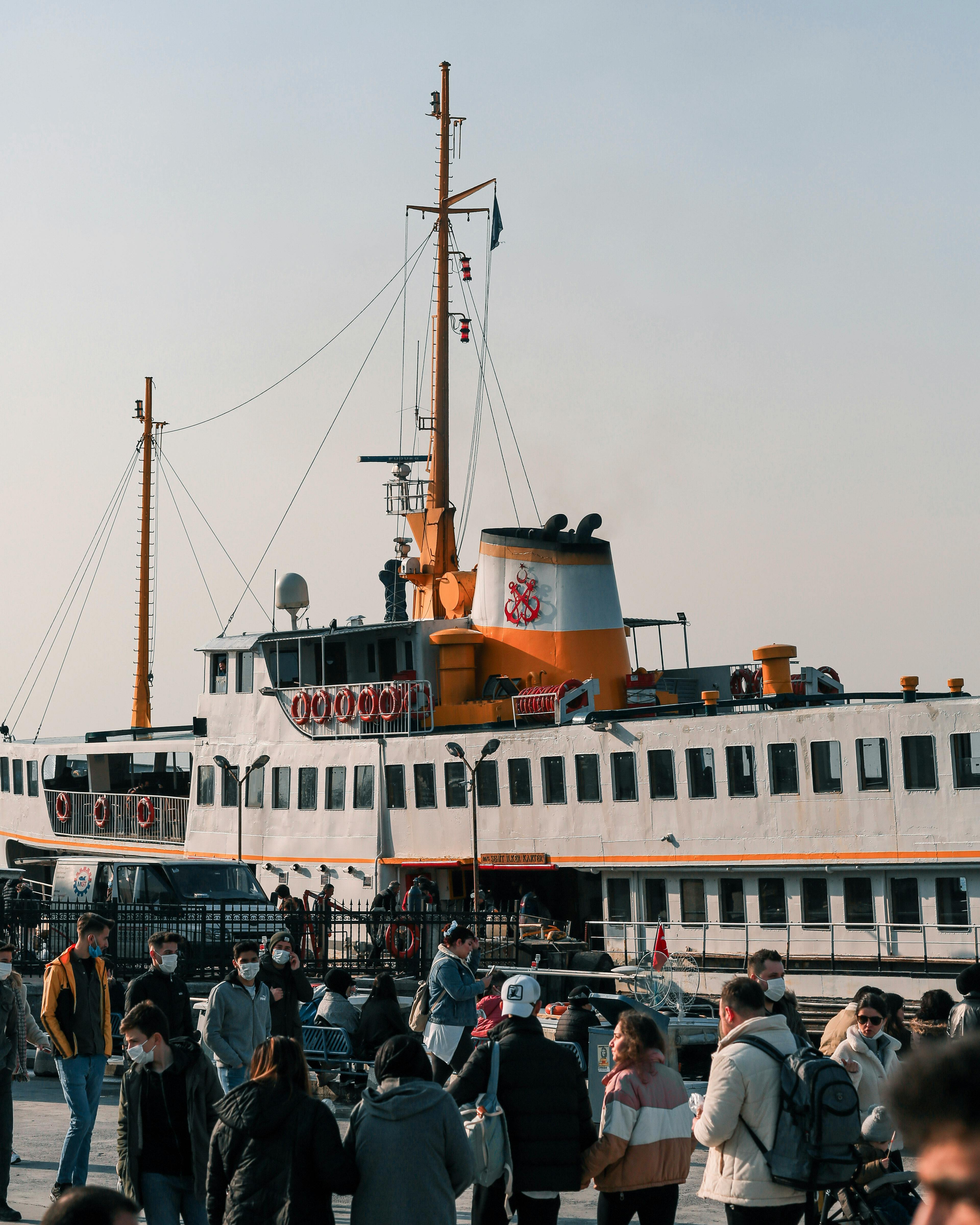 Crowd Waiting for Cruise Ship · Free Stock Photo