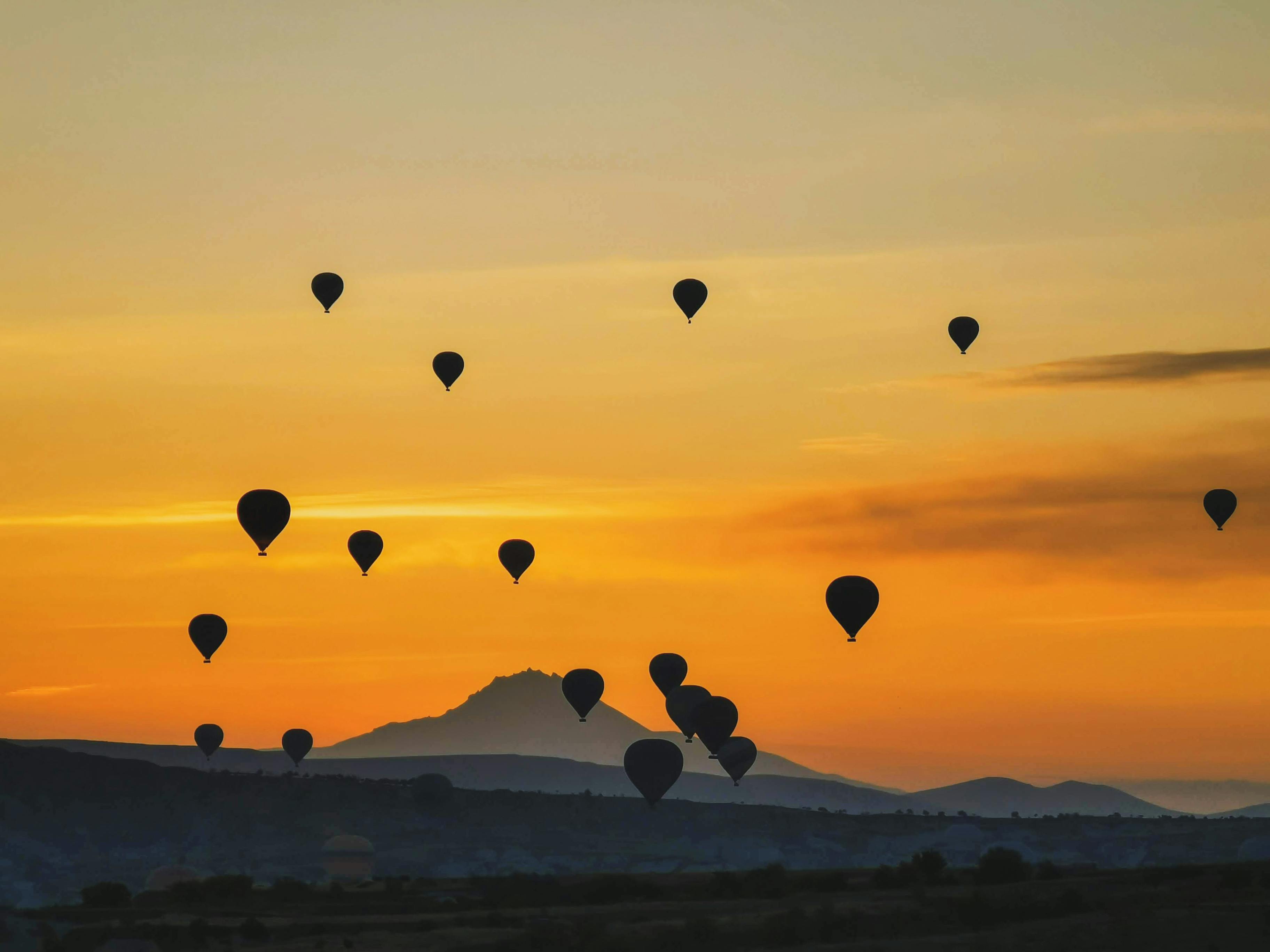 Hot Air Balloon during Sunset · Free Stock Photo