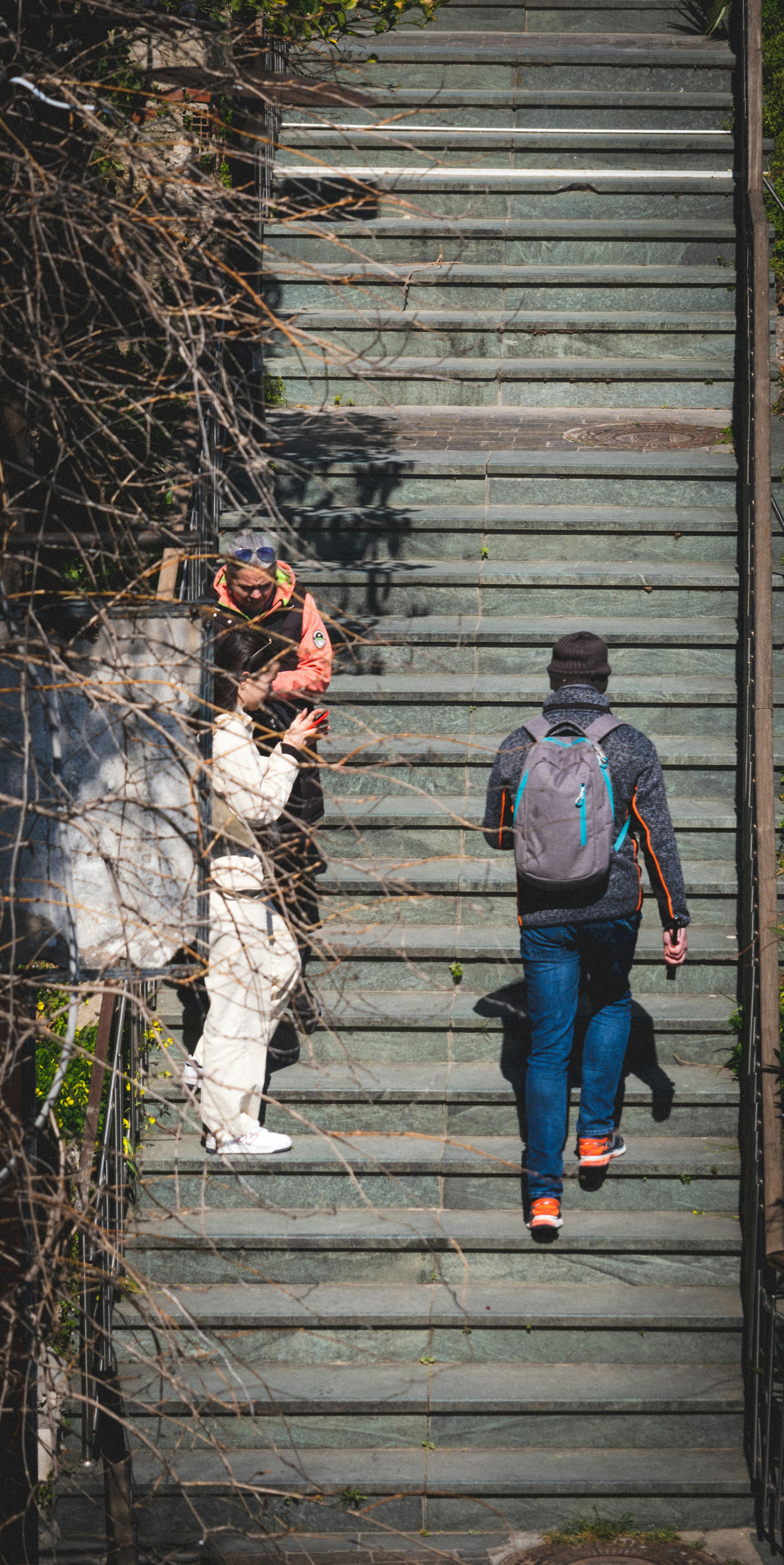 People Walking up the Steps · Free Stock Photo