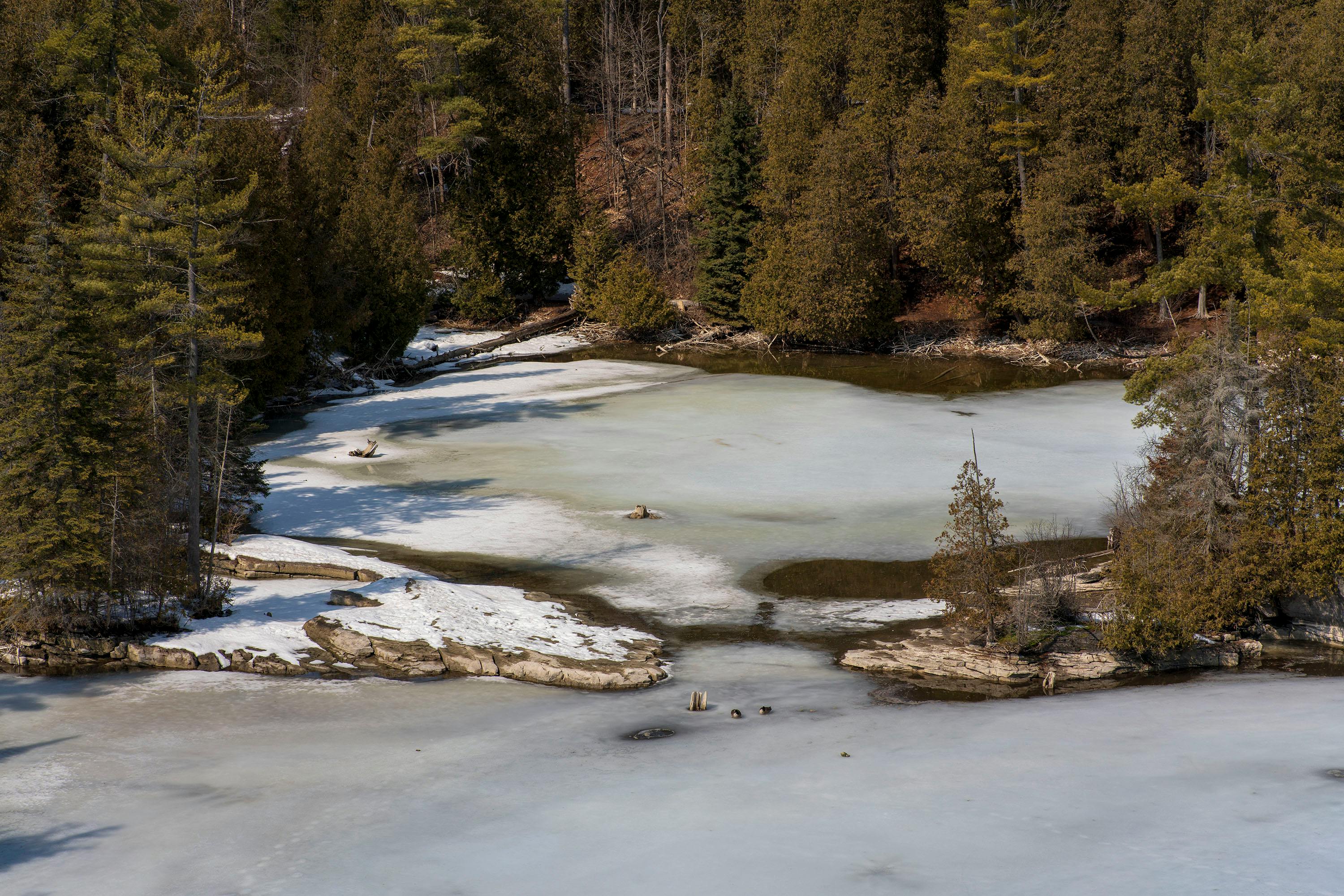 Drone Photography of River beside Cliff · Free Stock Photo