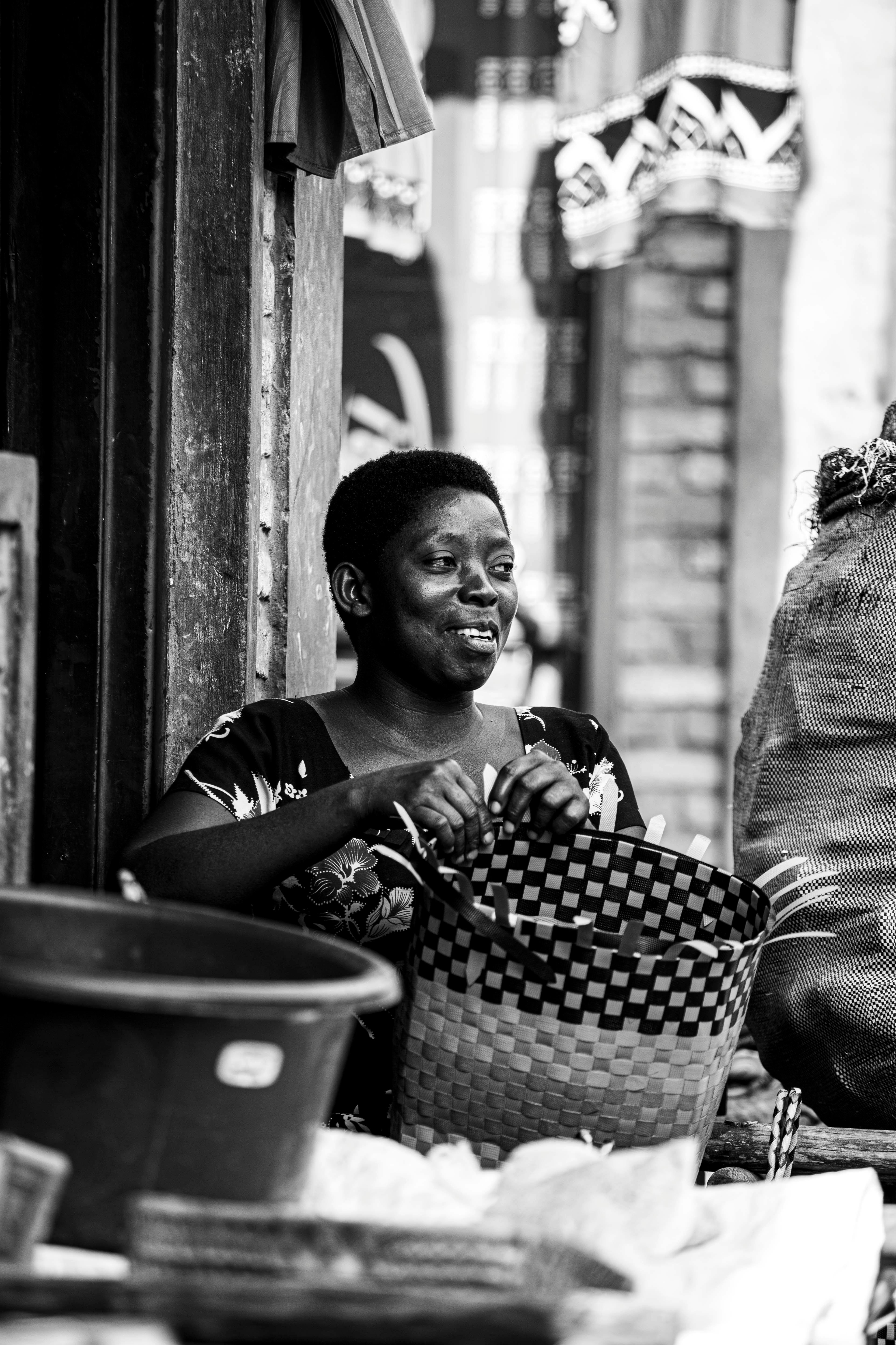 Woman Weaving a Woven Basket · Free Stock Photo