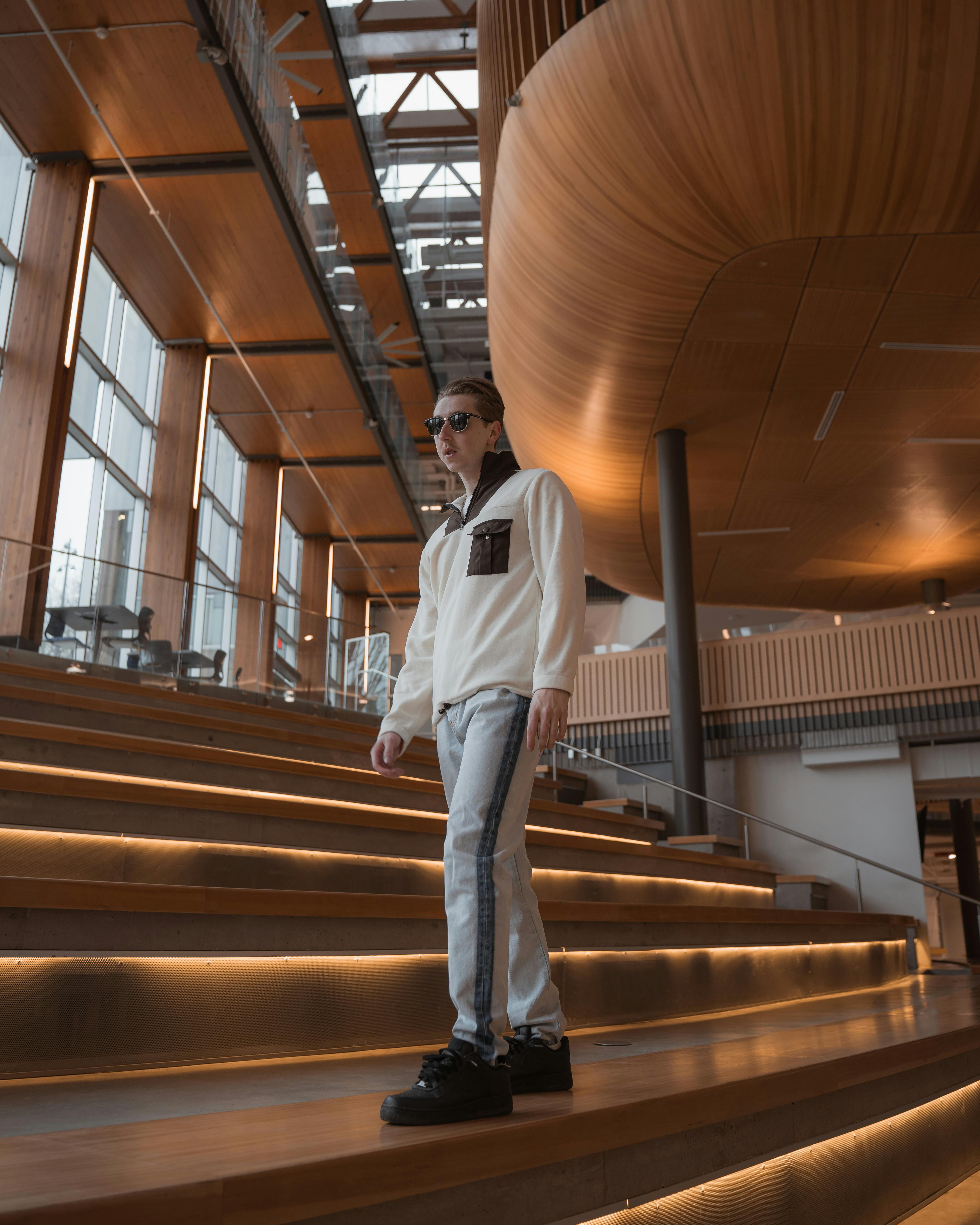 Stylish Man standing on Stairs · Free Stock Photo