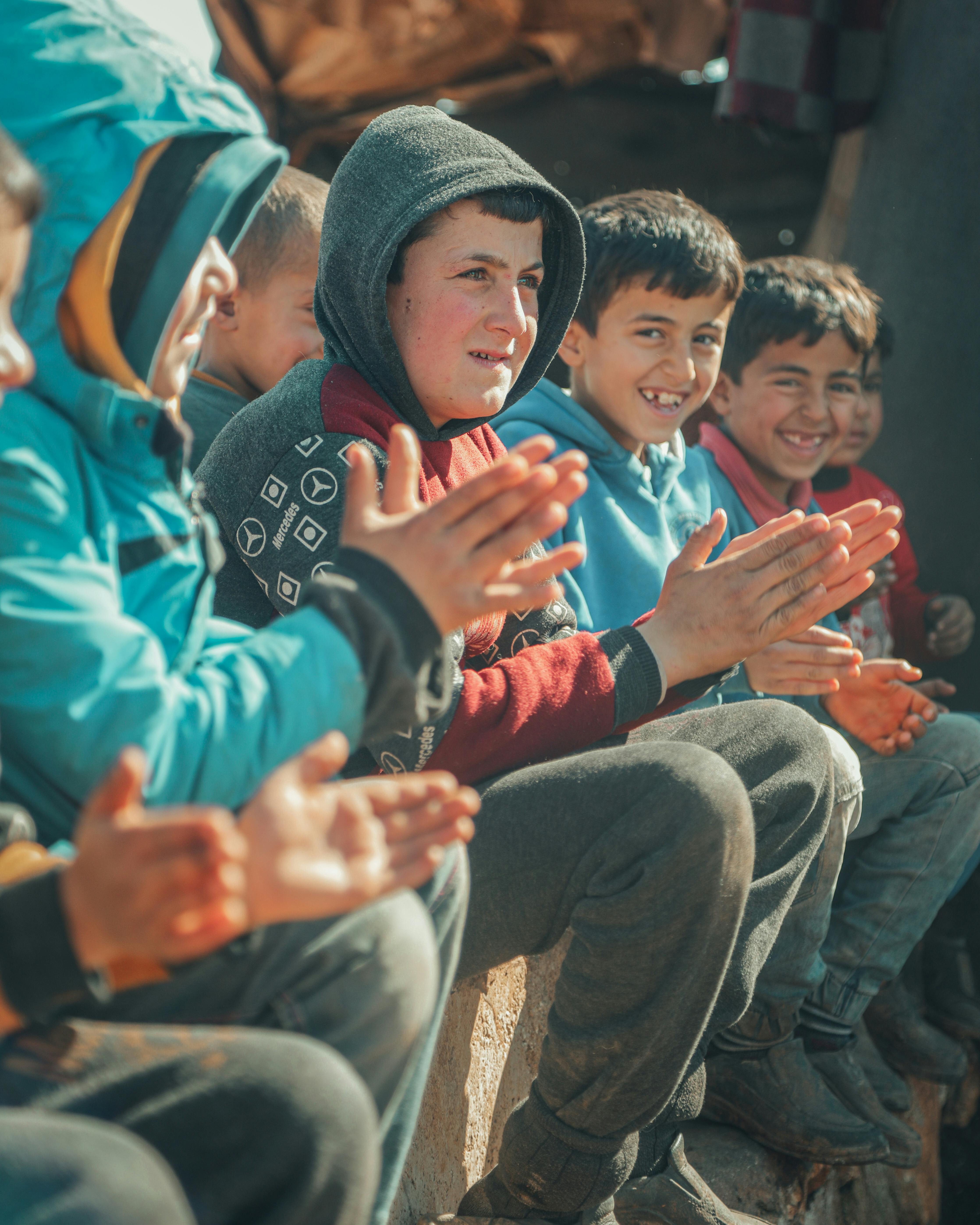 Boys Clapping their Hands · Free Stock Photo