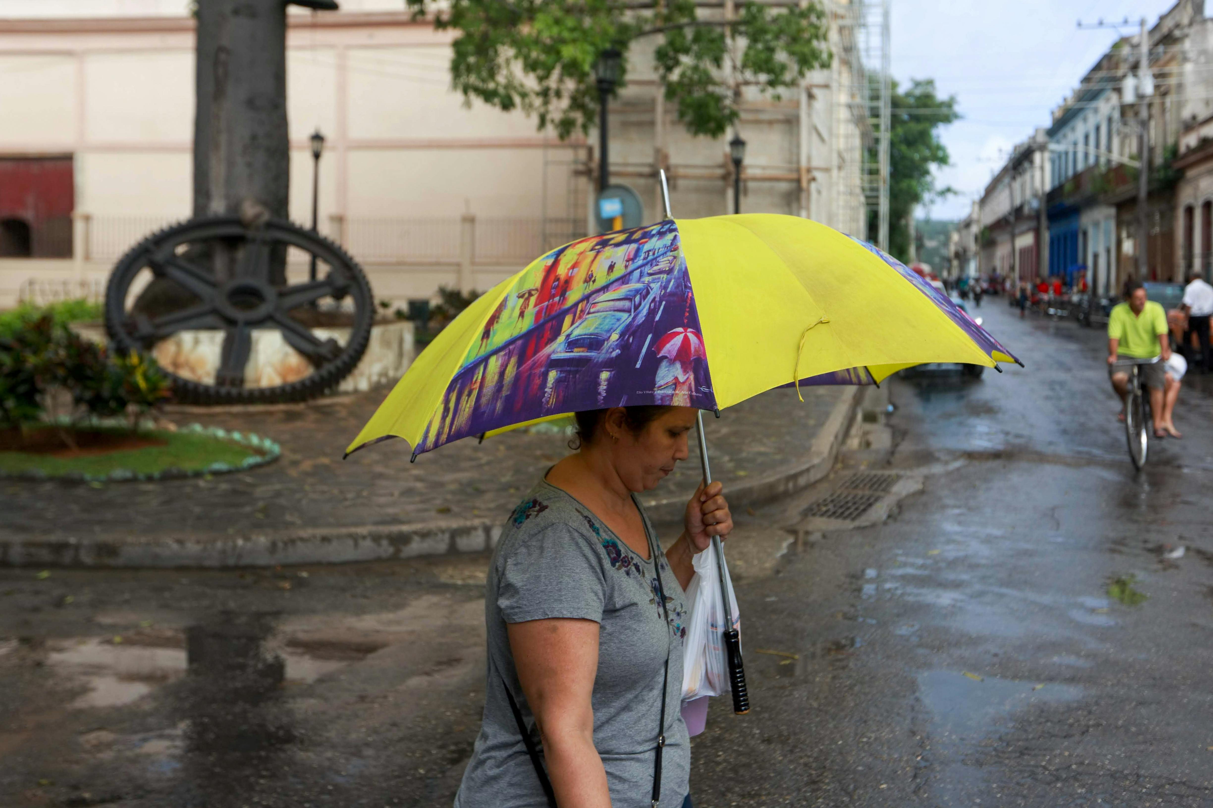 Woman Walking with an Umbrella · Free Stock Photo