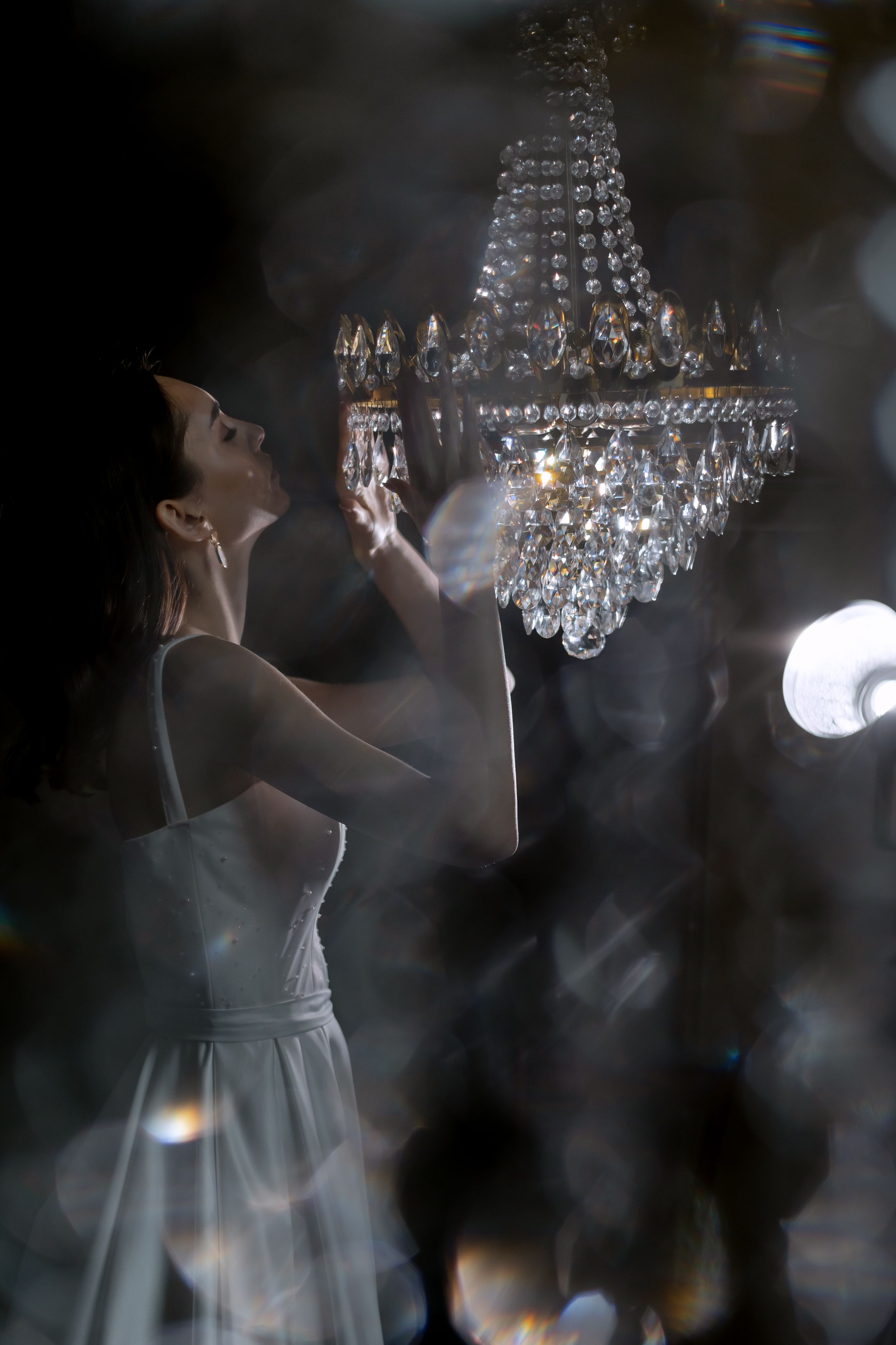 Woman with Chandelier · Free Stock Photo