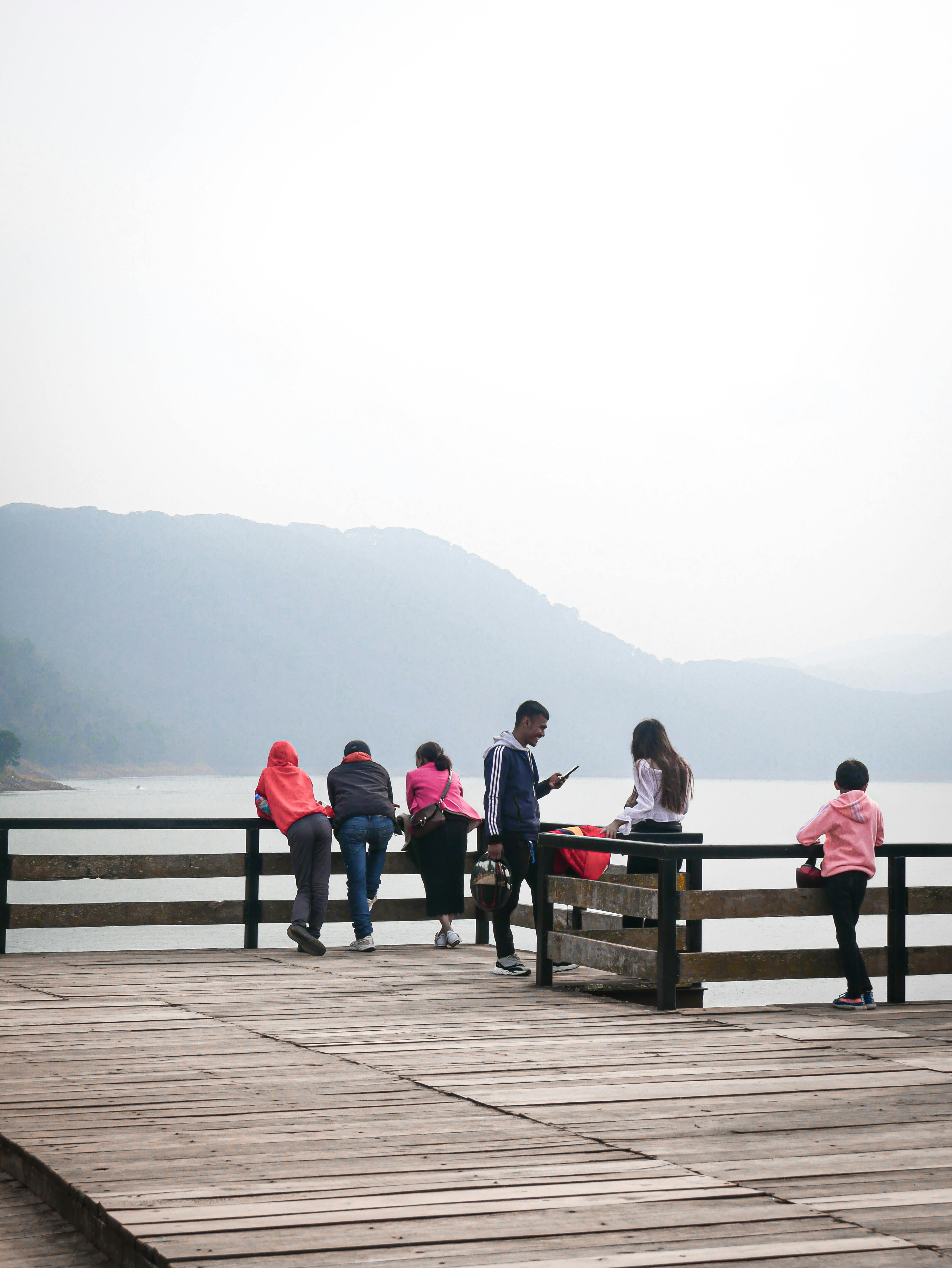 Dark Green Sea Water Wooden Pier · Free Stock Photo