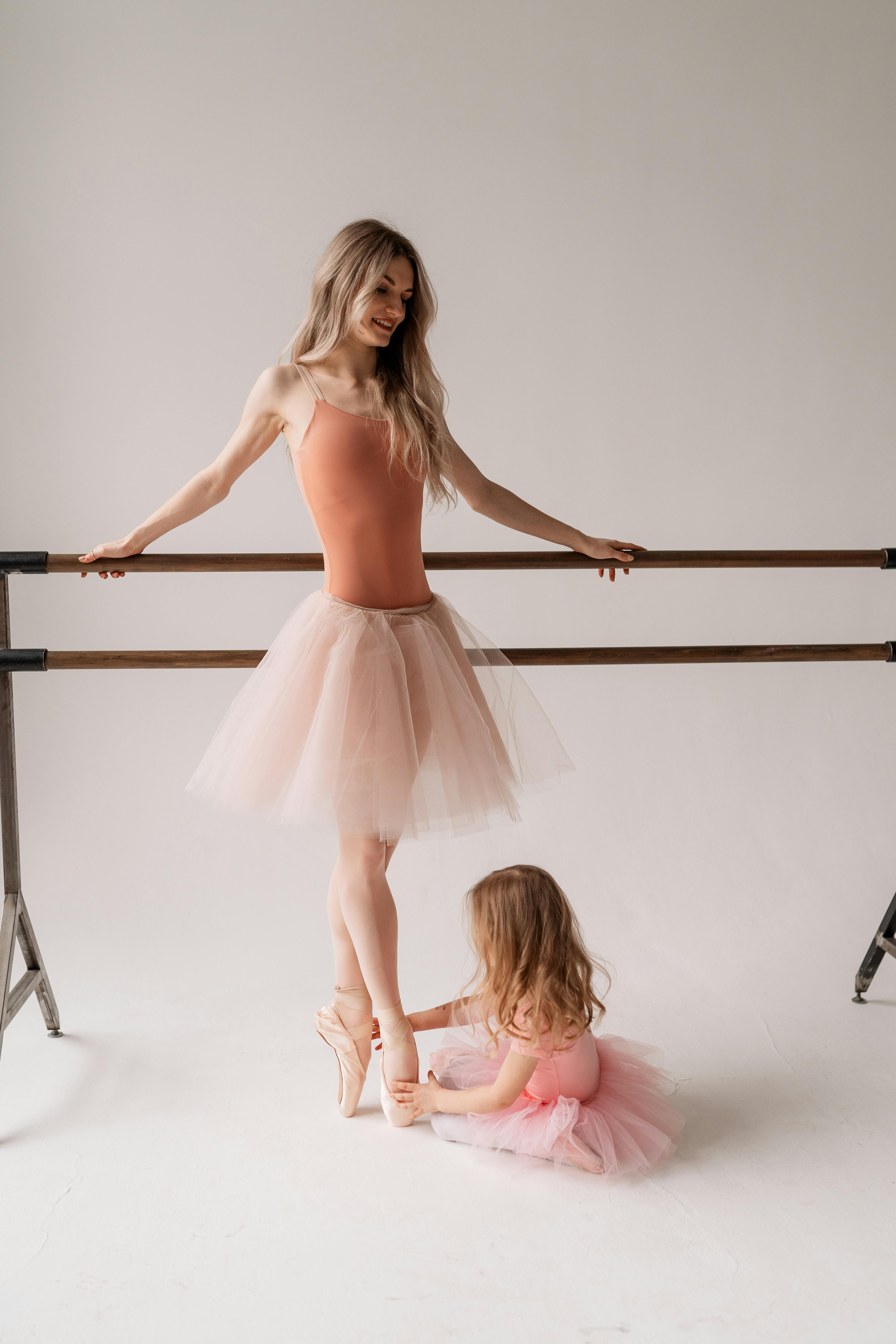 Mother and Daughter Practising Ballet · Free Stock Photo
