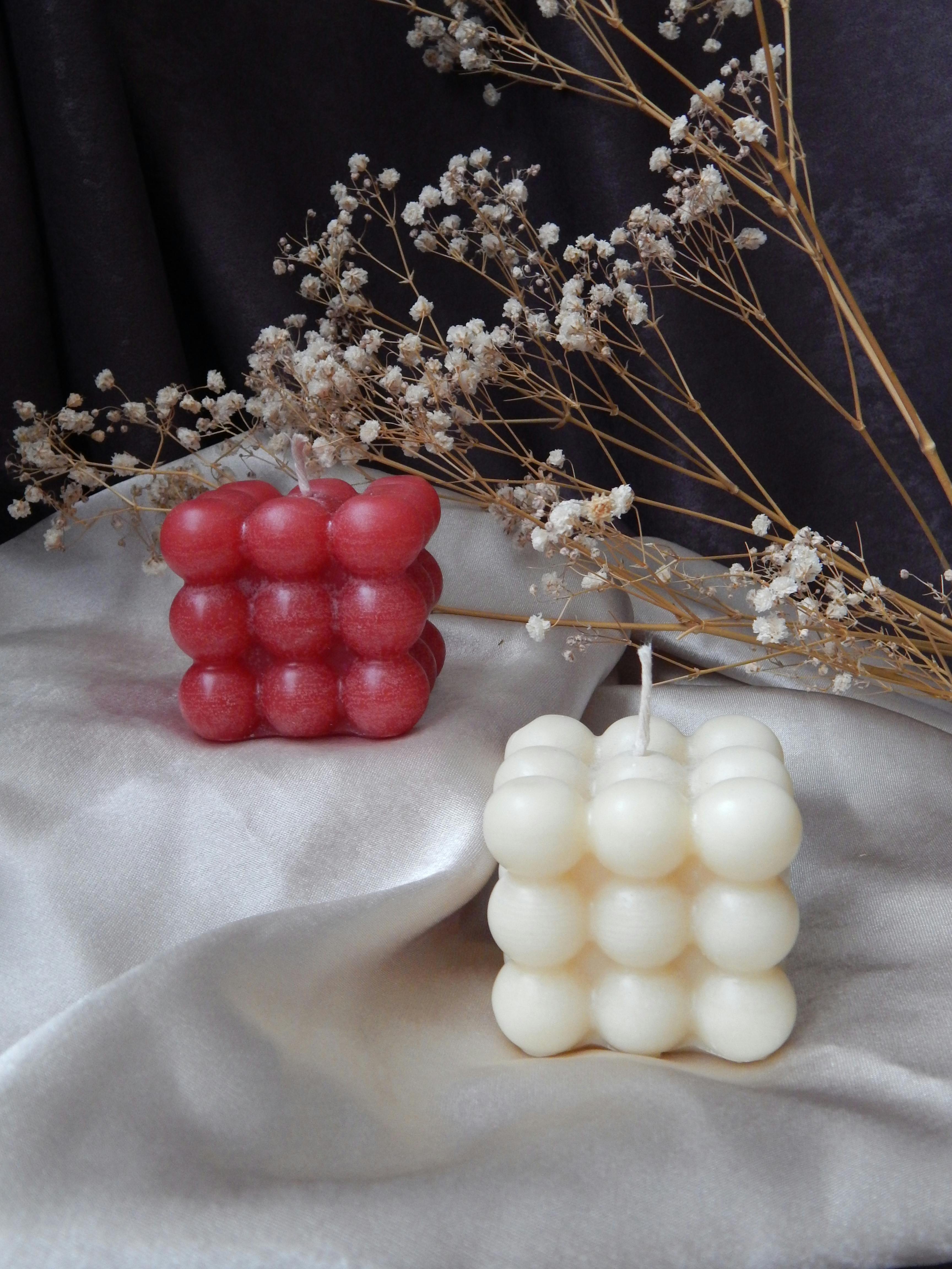 Candles On Silk Fabric · Free Stock Photo