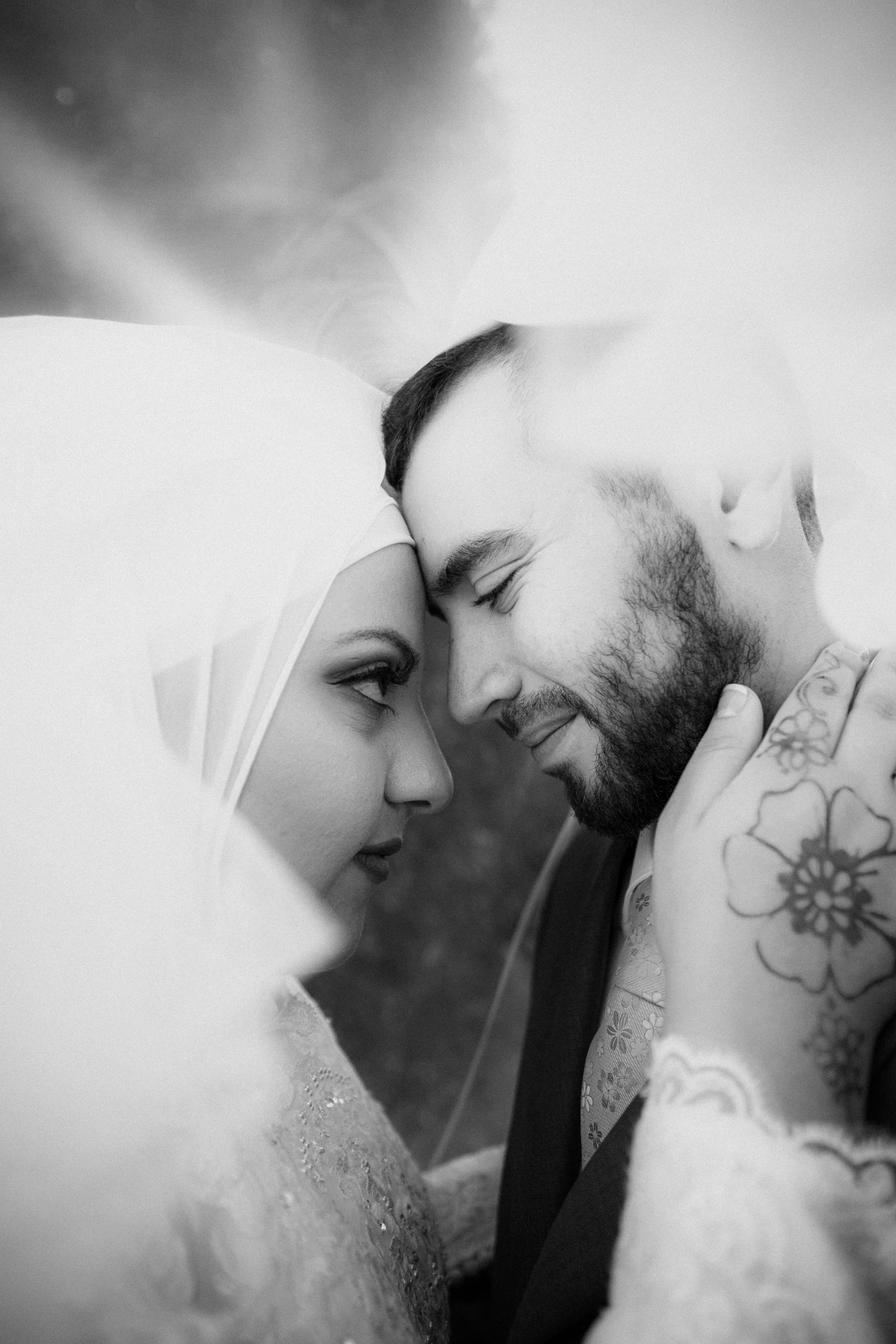 Grayscale Photo of Married Couple · Free Stock Photo