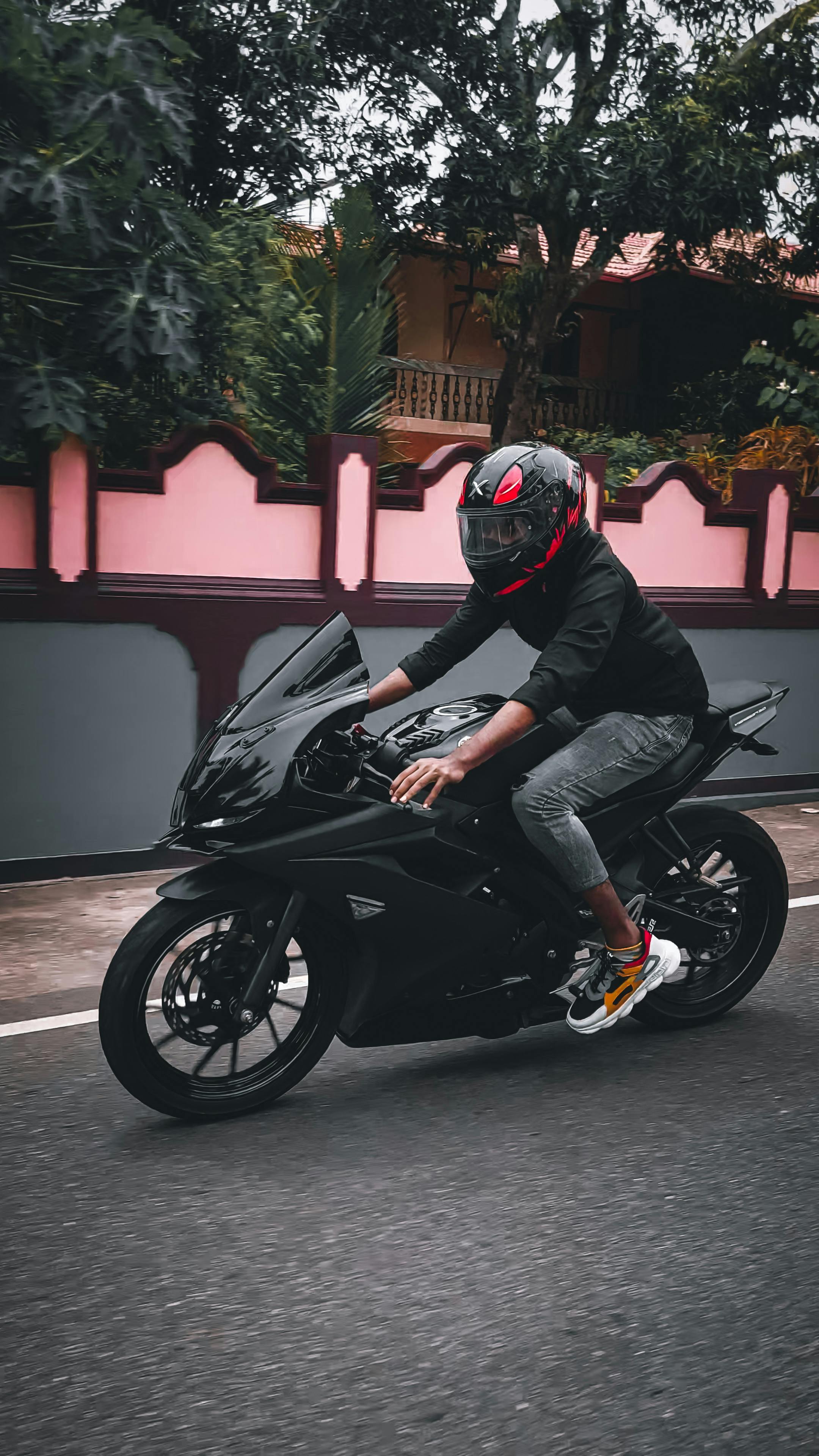 Person Riding Motorcycle during Golden Hour · Free Stock Photo