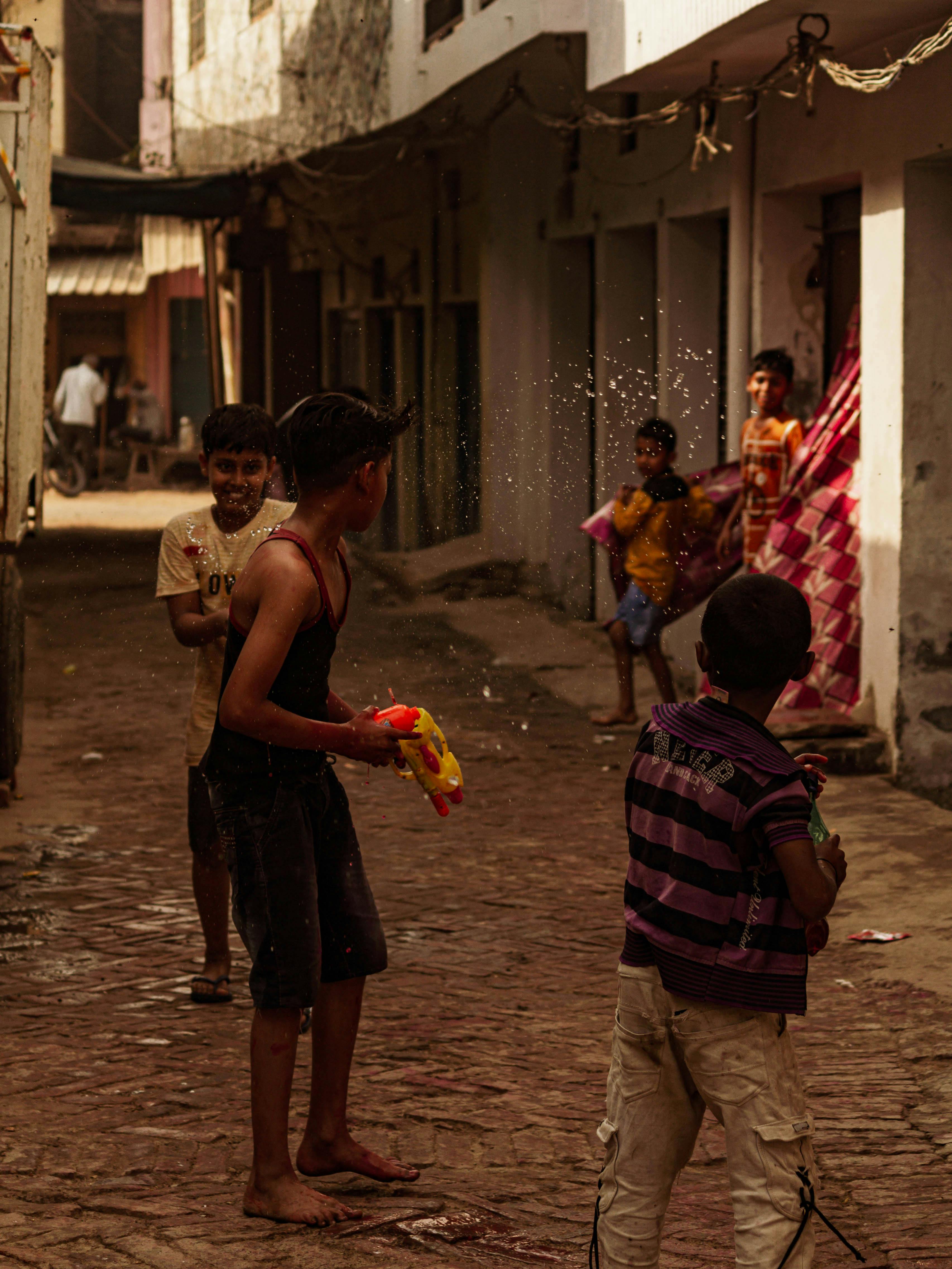 Kids Playing on the Street · Free Stock Photo