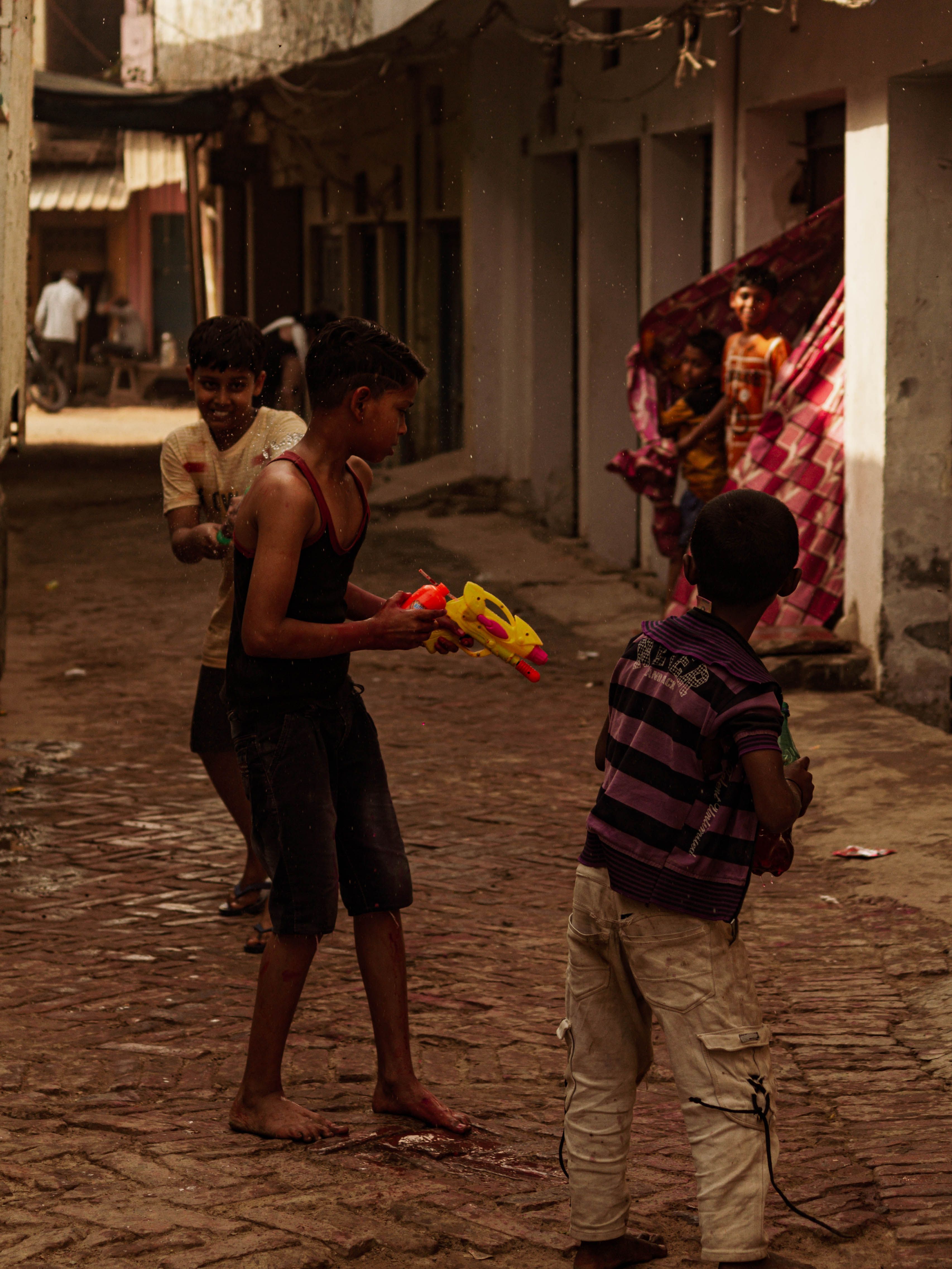 Kids Playing in the Street · Free Stock Photo