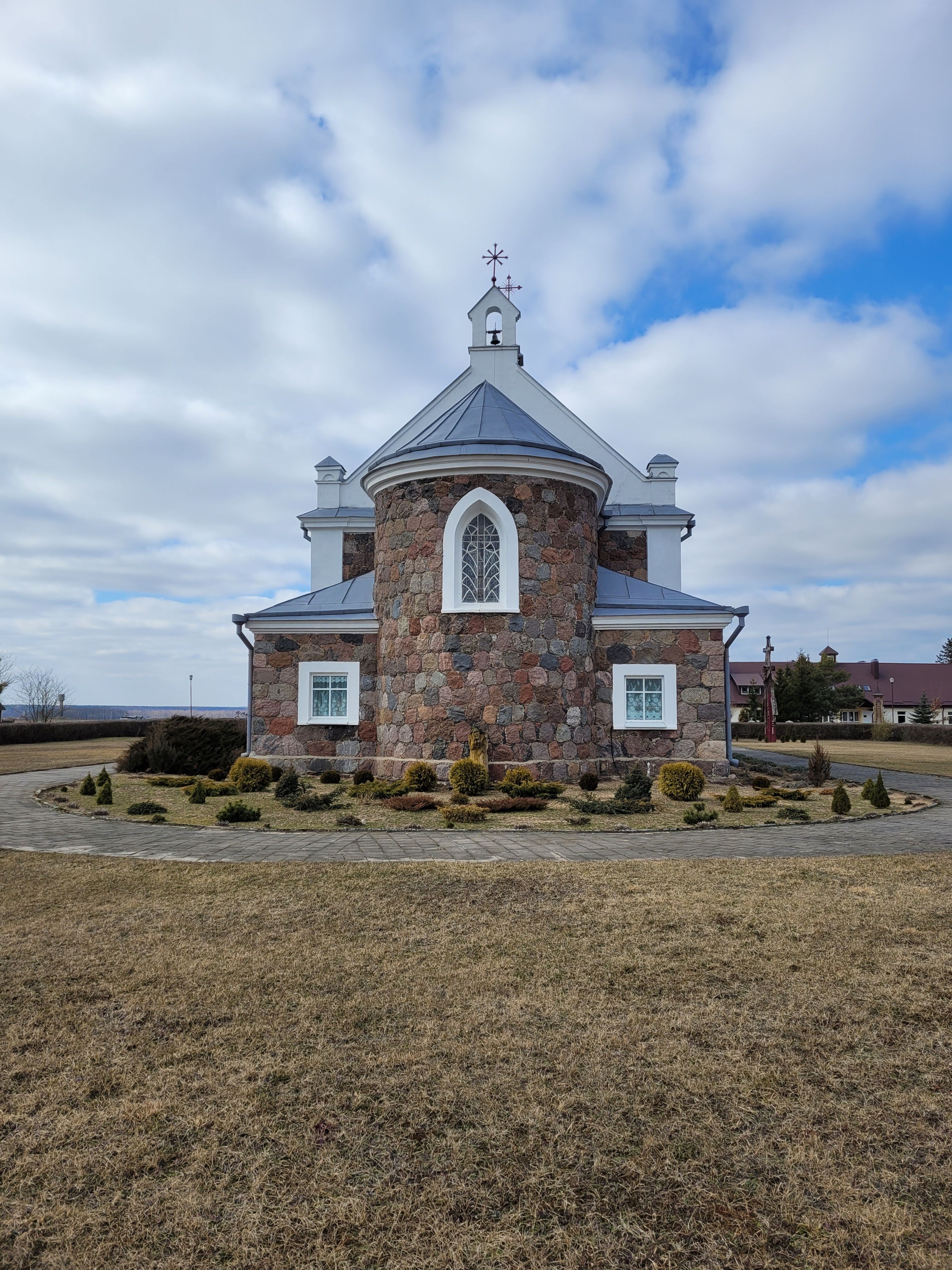 Old Stone Church near Forest at River Bank · Free Stock Photo