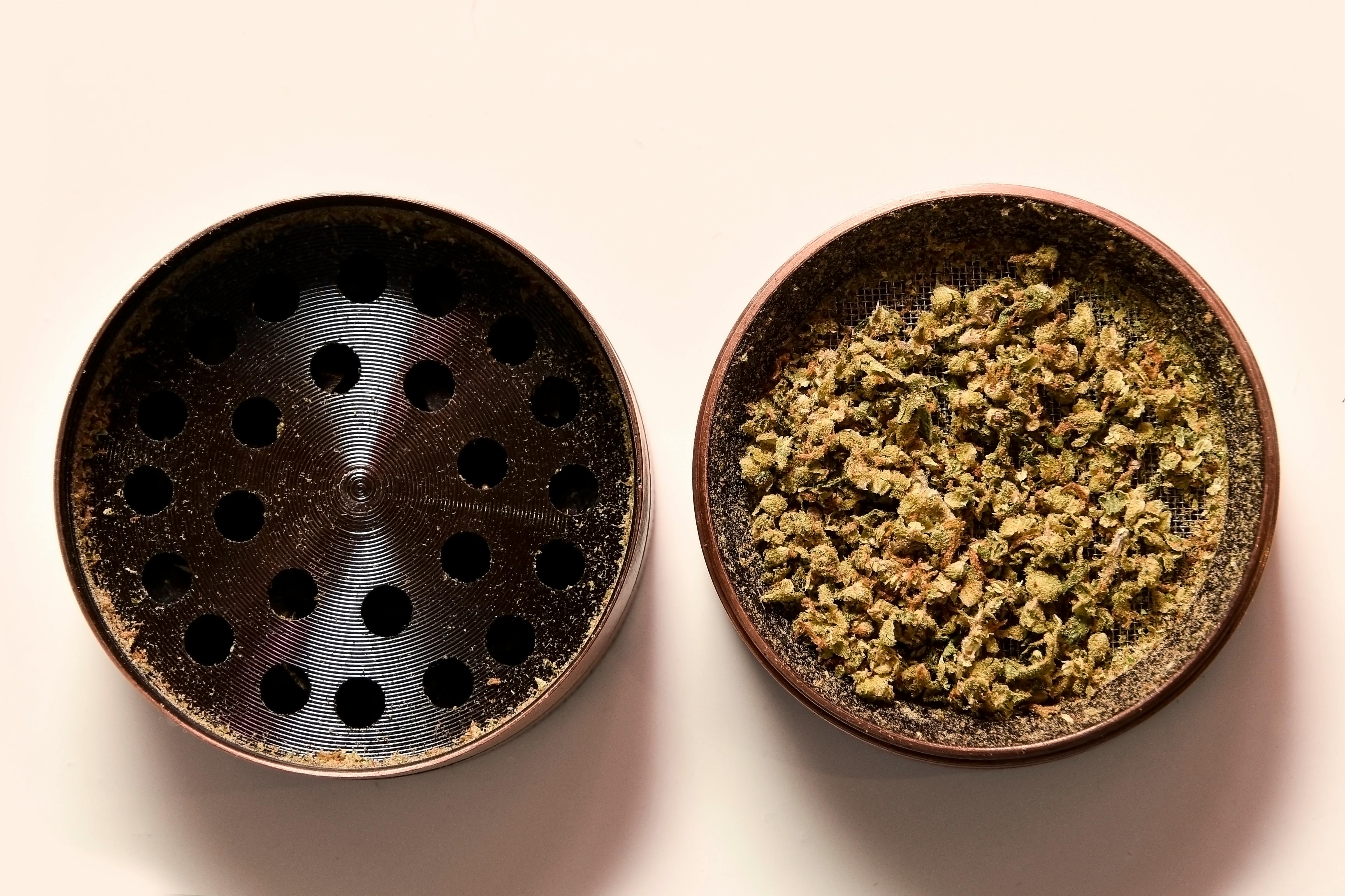 Top View of Cannabis in a Grinder · Free Stock Photo