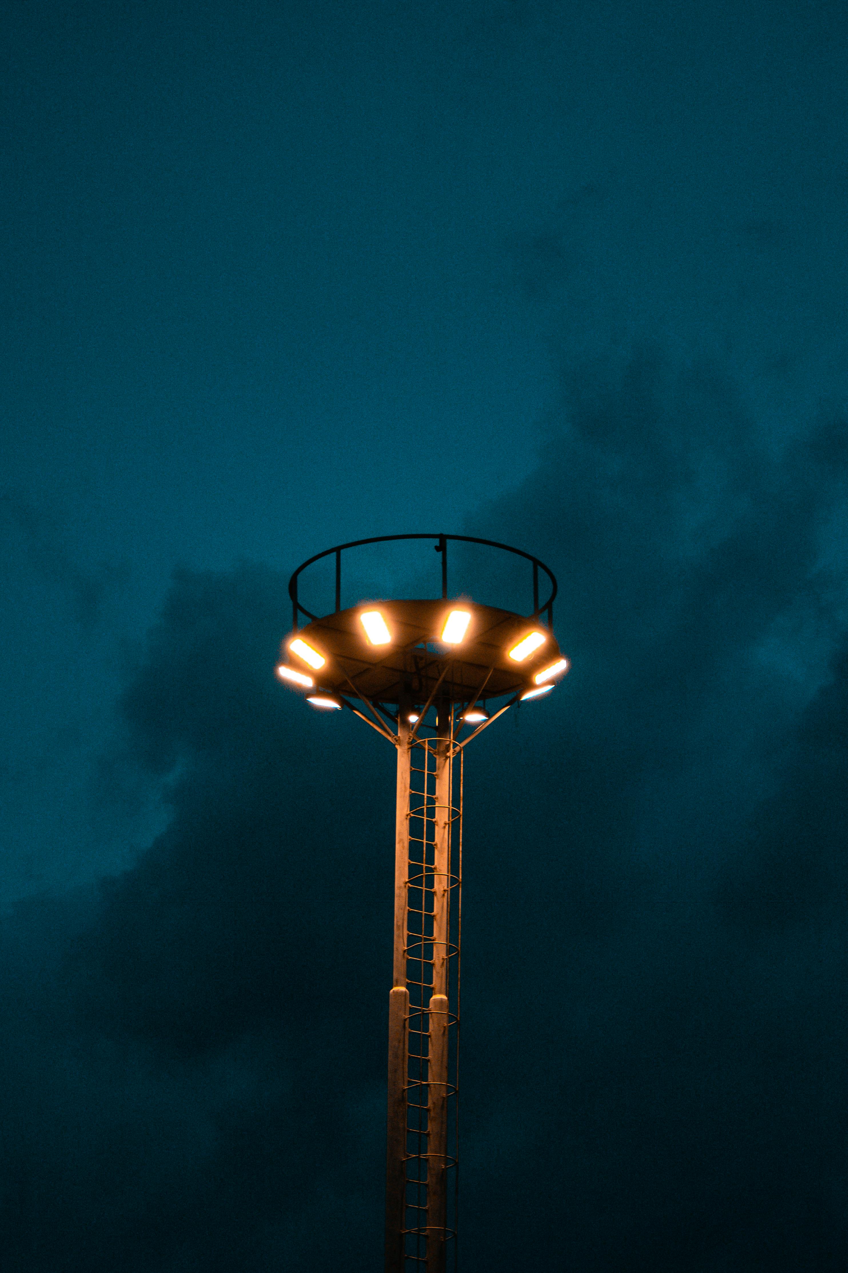 Big Light Pole against Night Sky · Free Stock Photo