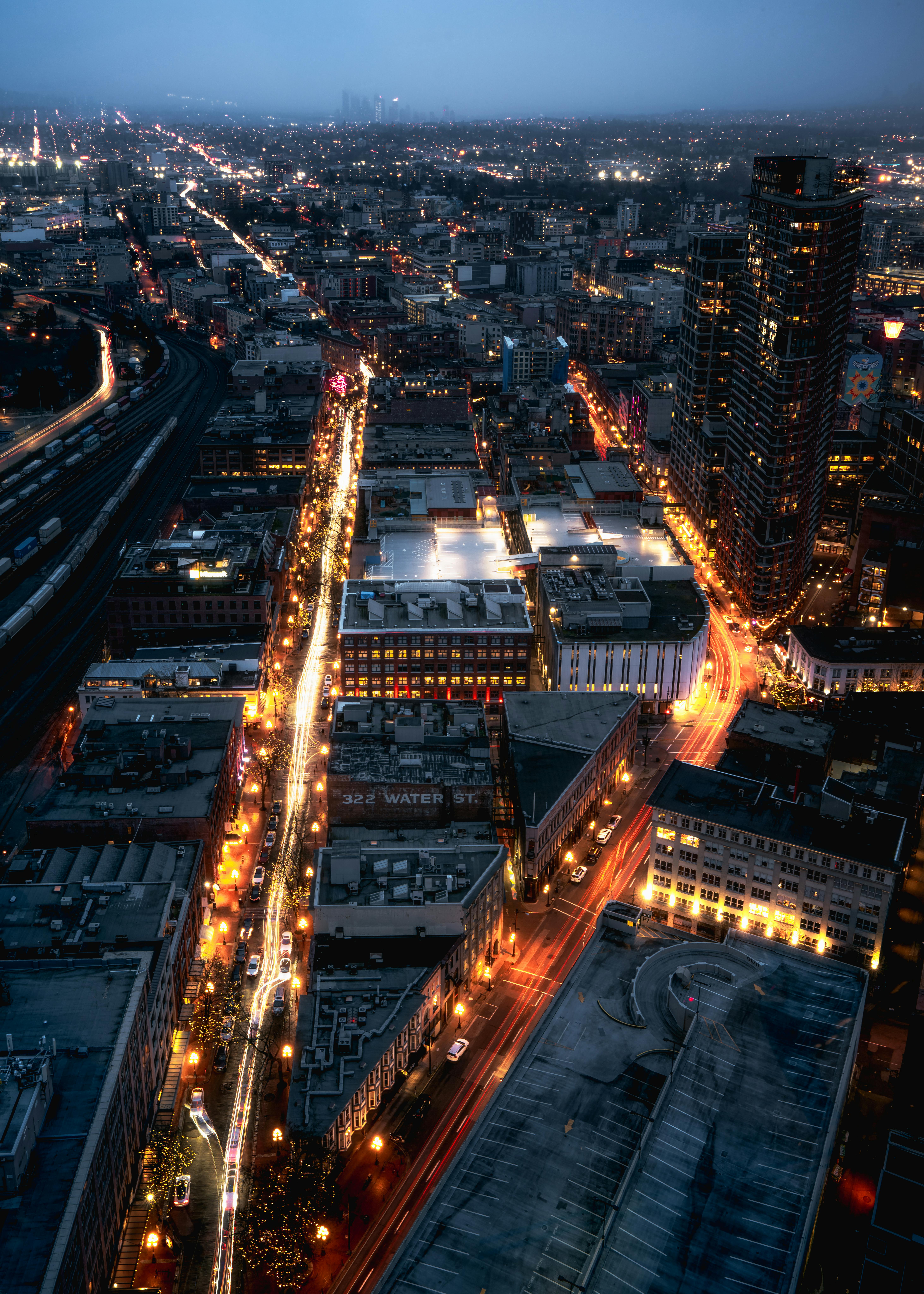 Lighted Cityscapes at Night Time · Free Stock Photo