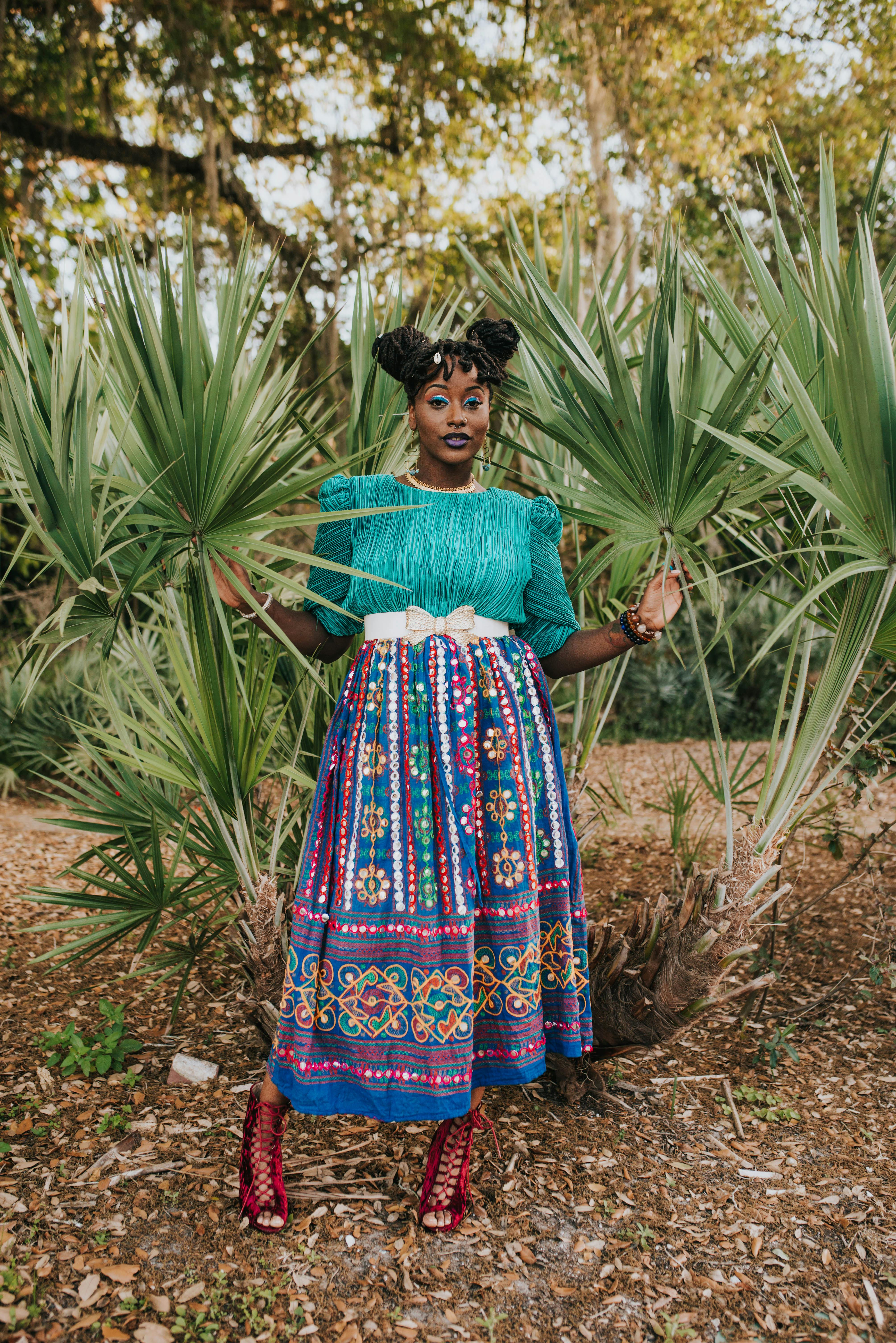 Woman Posing among Plants · Free Stock Photo