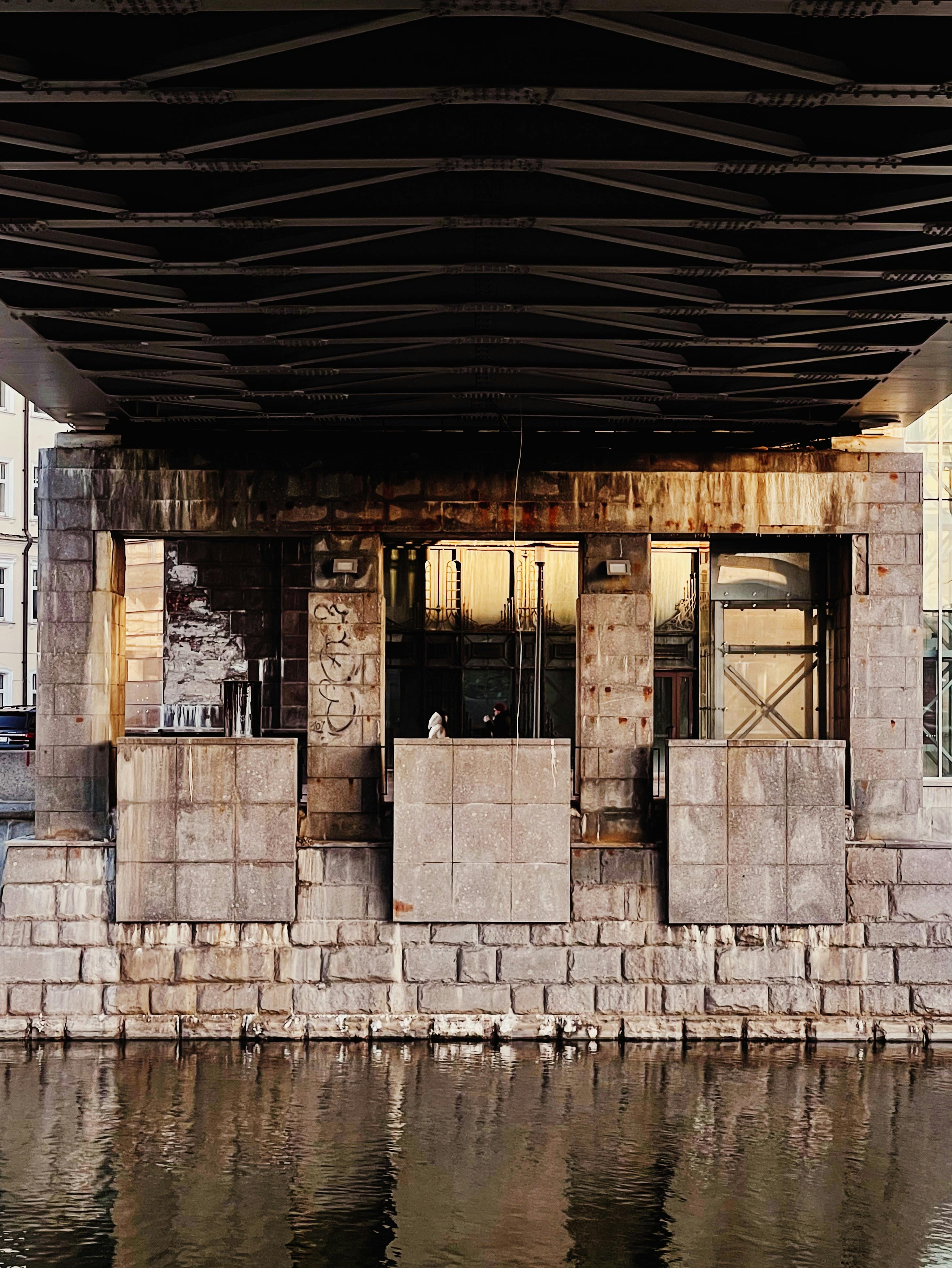 Concrete Columns under a Bridge · Free Stock Photo