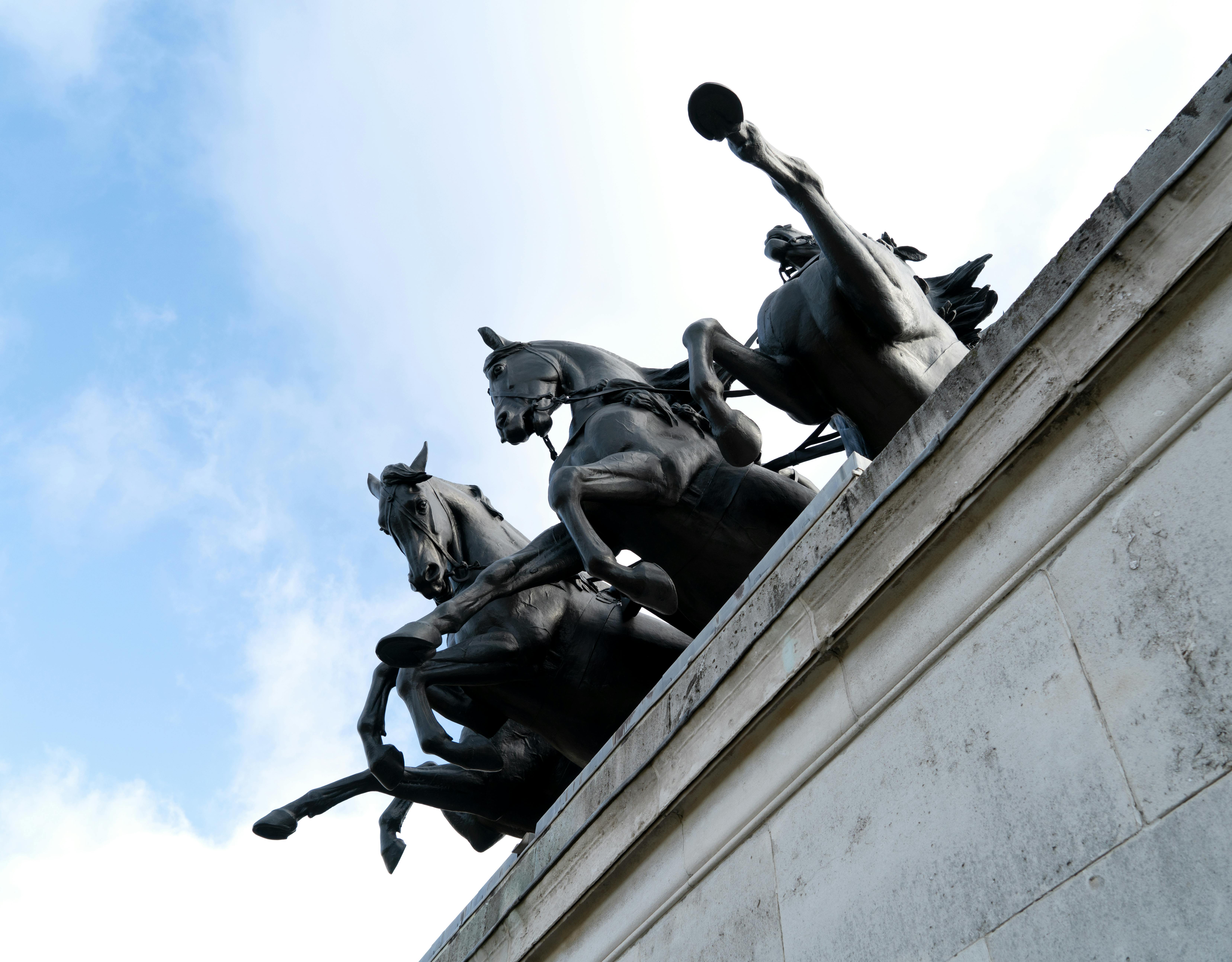 Bronze Trees Monument on Blue Sky · Free Stock Photo