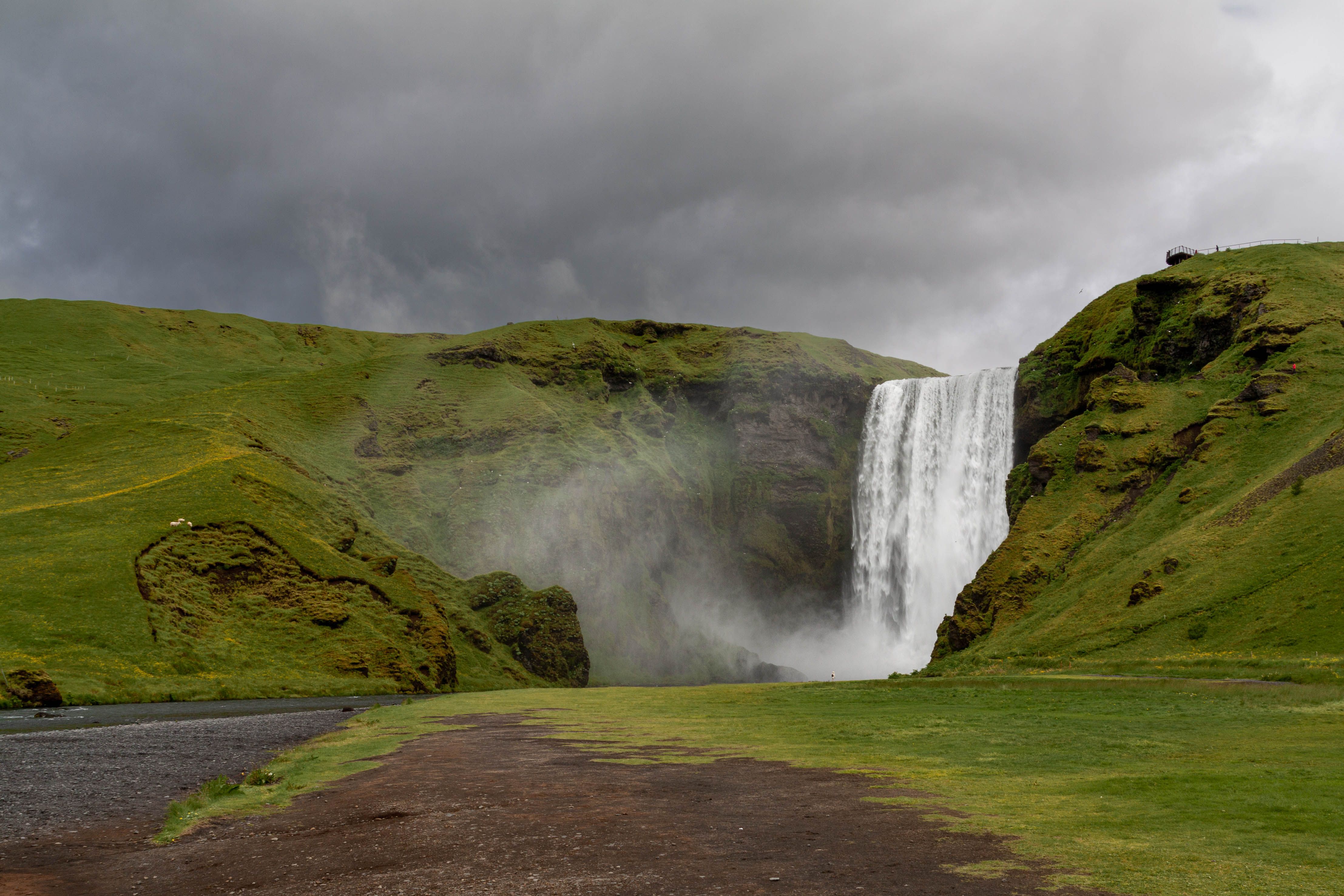 Close-up of the Skogafoss Waterfall · Free Stock Photo