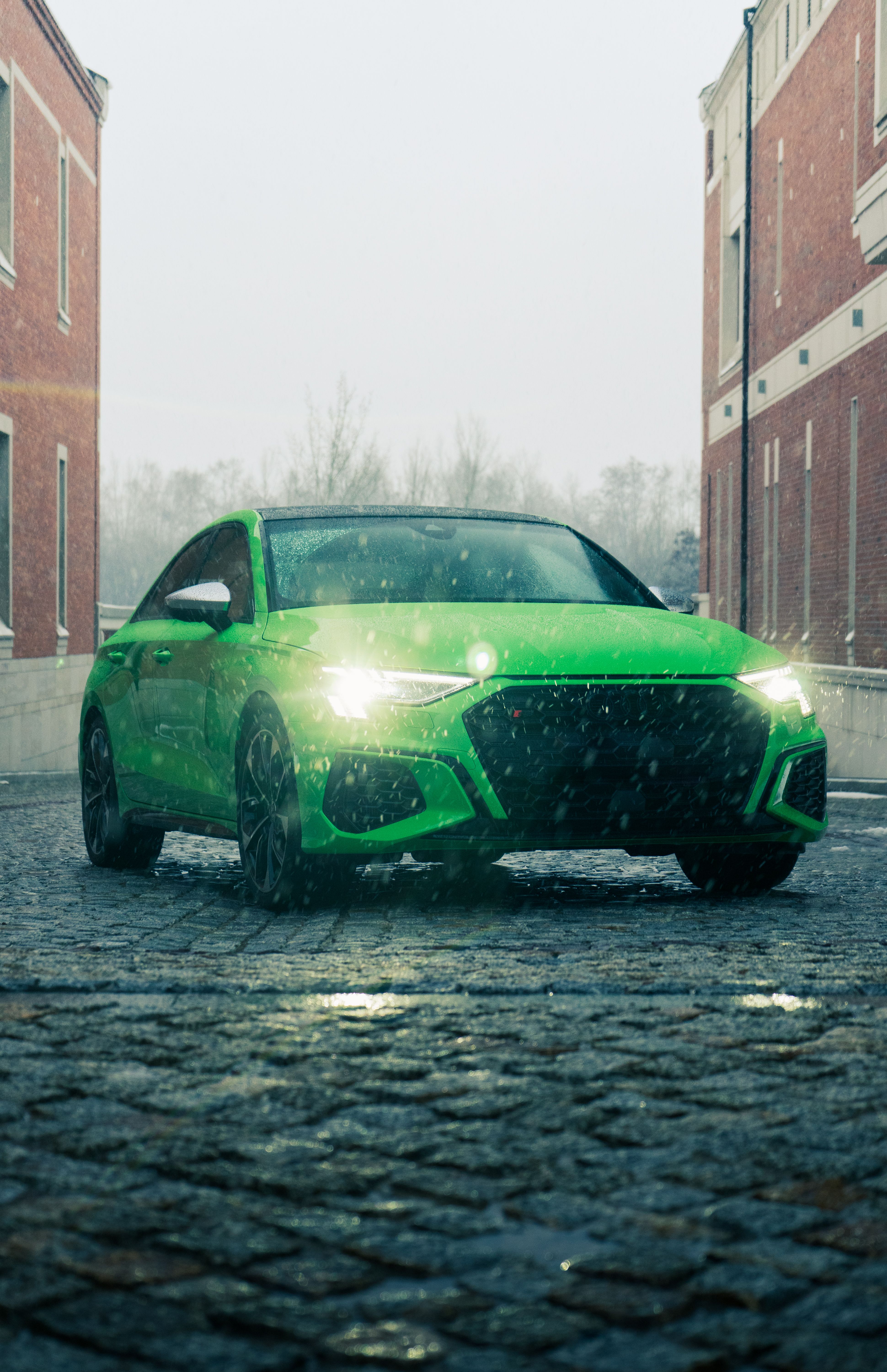Modern, Shiny Car on City Street · Free Stock Photo