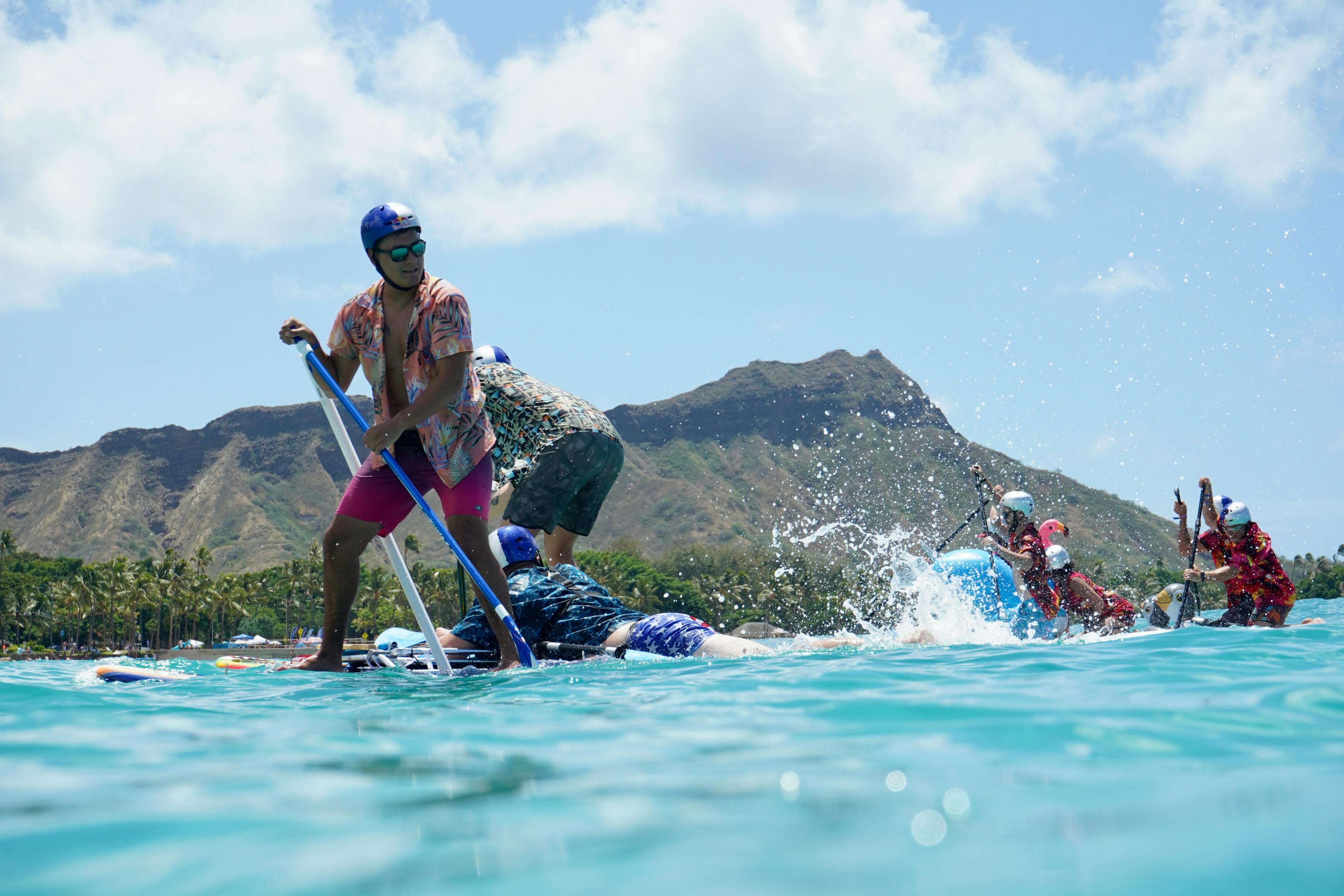 People Having Fun Sailing on Boards in Sea · Free Stock Photo