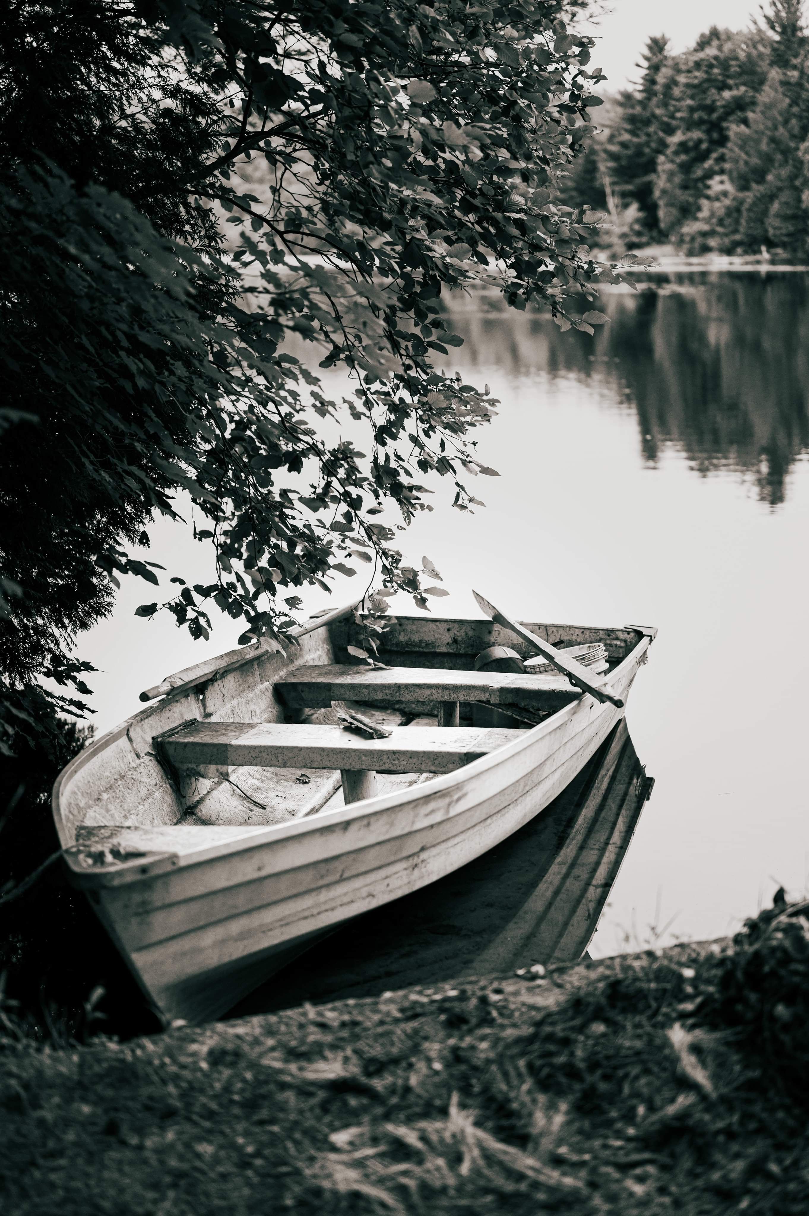 Photo of Wooden Rowboats on a Lake · Free Stock Photo