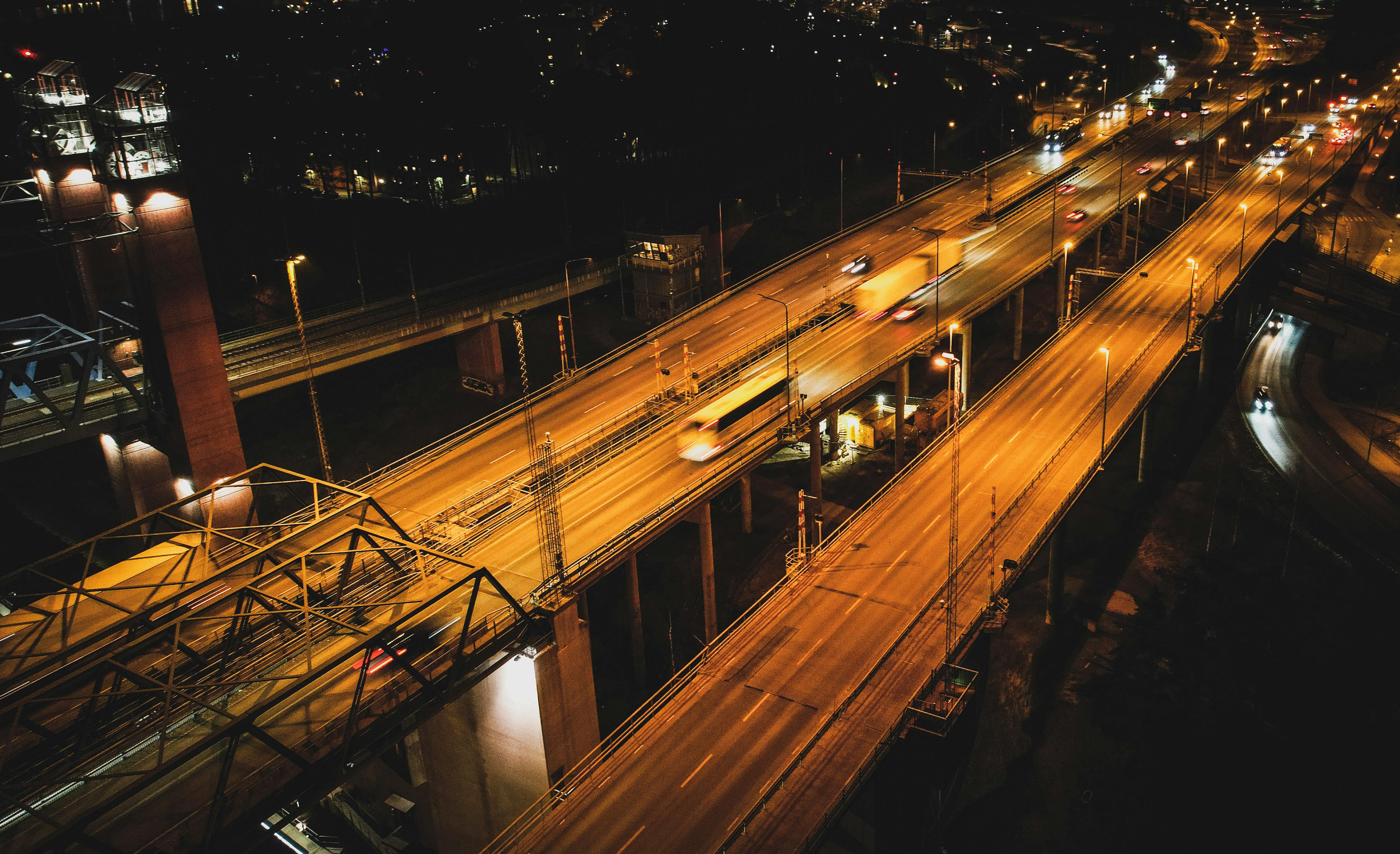 Cars on Highway at Night · Free Stock Photo