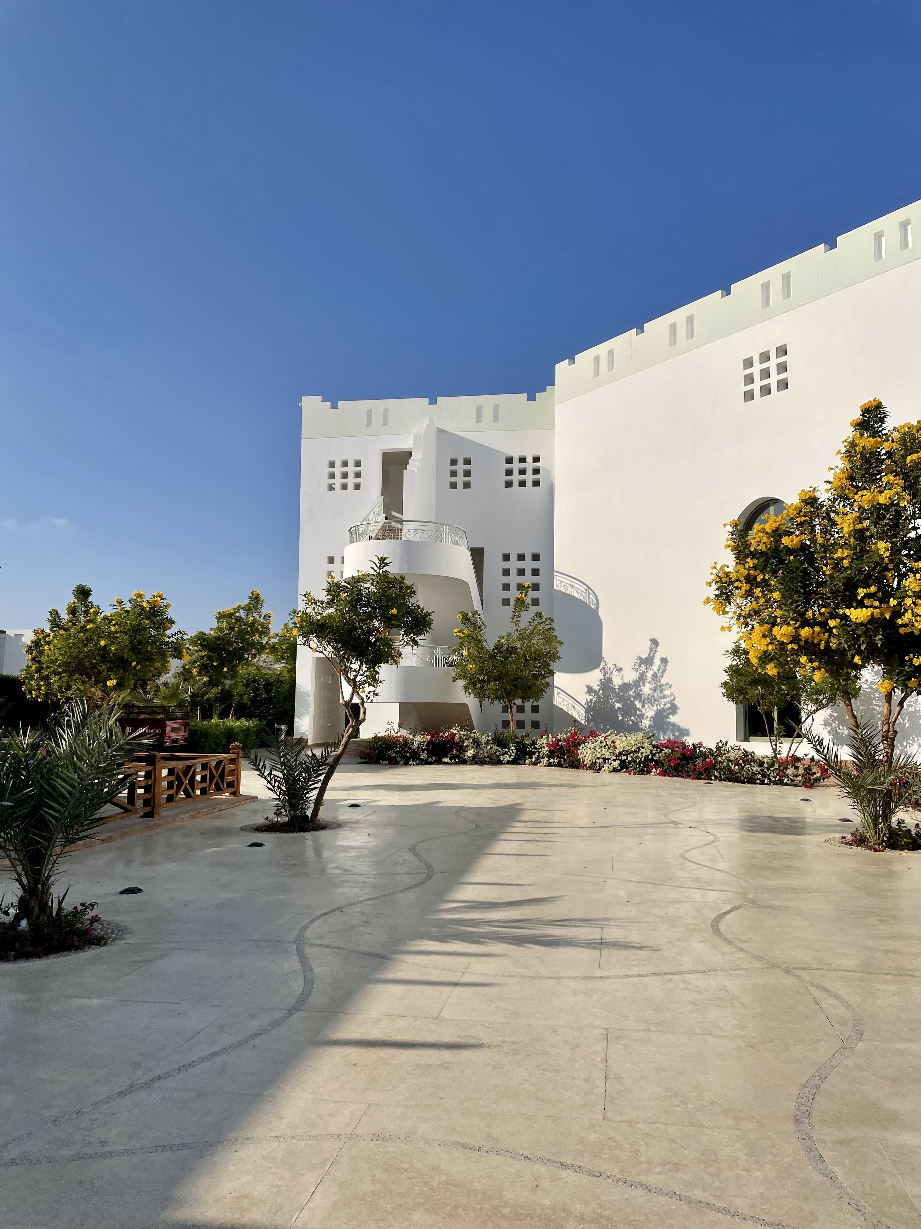 Garden Beside a White Concrete Building · Free Stock Photo