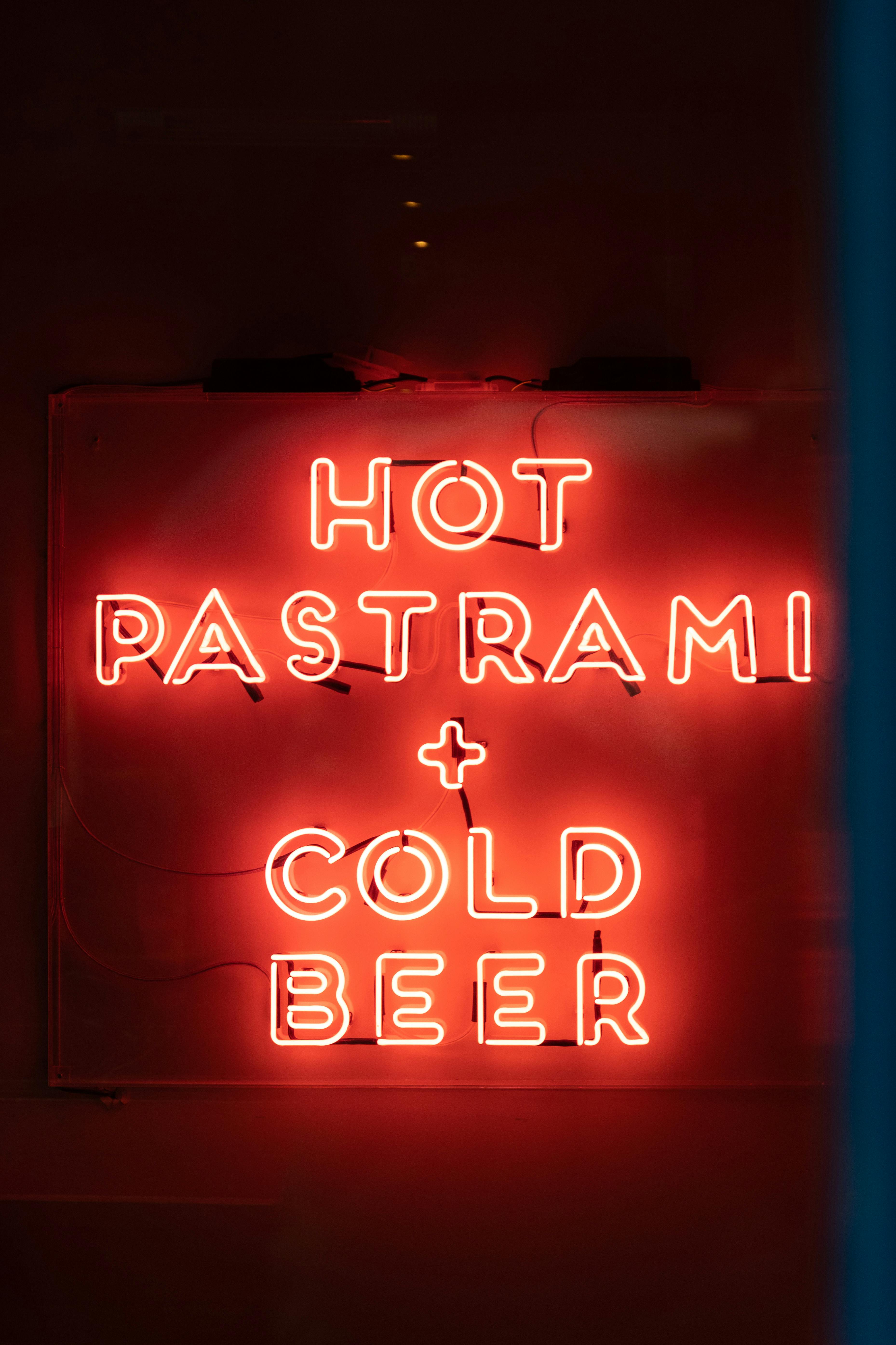 Lighted Neon Signboard of a Restaurant Bar · Free Stock Photo
