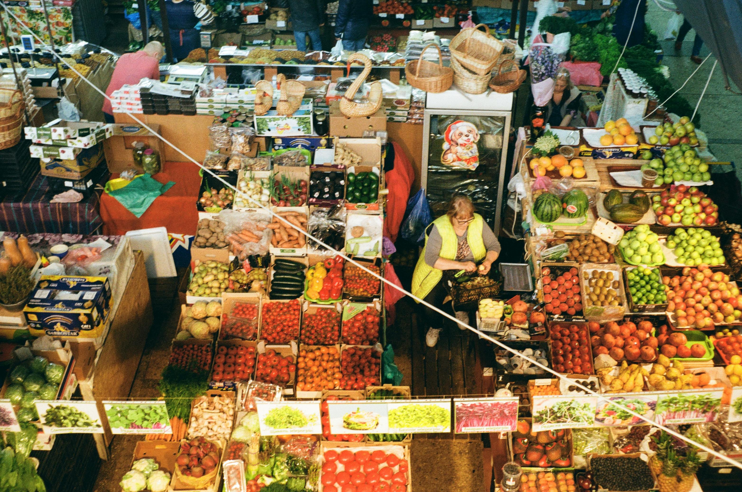 Vegetable Stall at the Market · Free Stock Photo