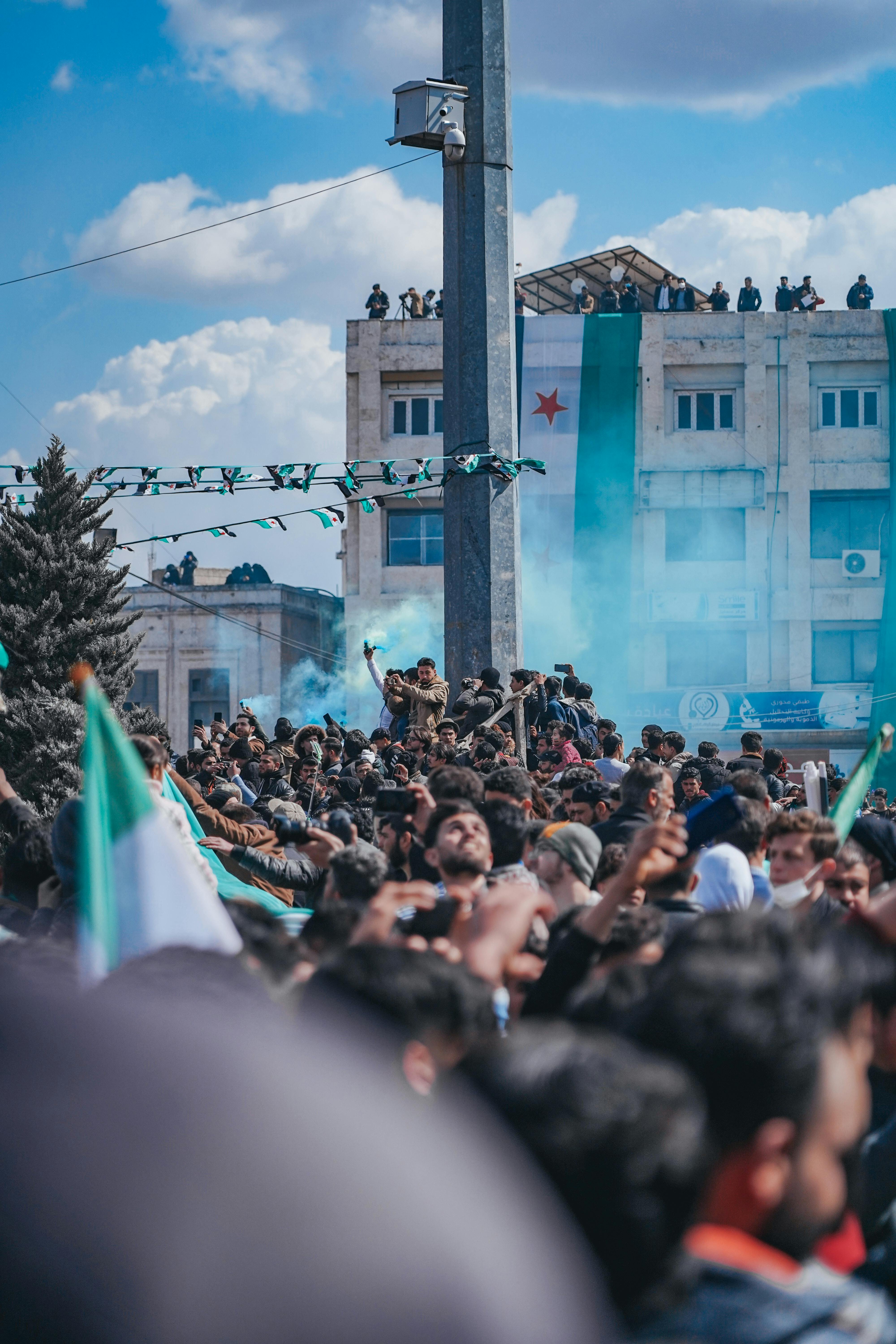 People Holding a Rally in the Street · Free Stock Photo